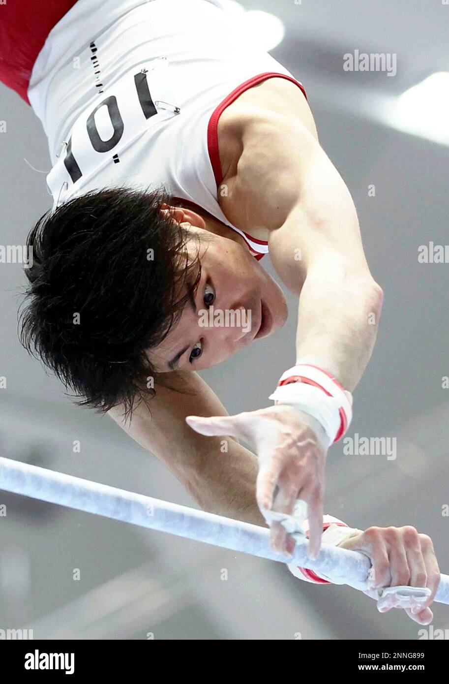 Kohei Uchimura, Japanese legendary artistic gymnast performs the ...