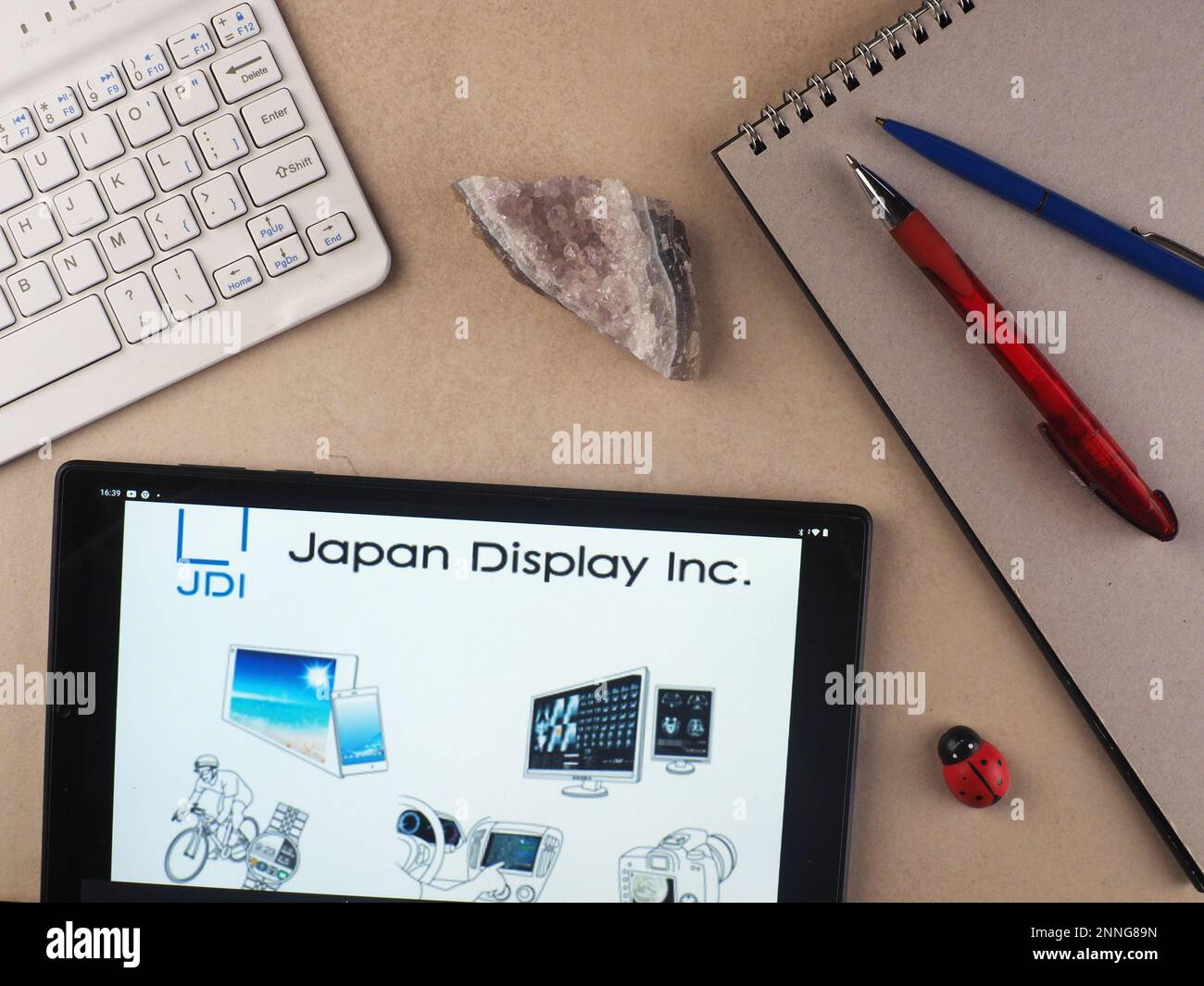 Japan mobile phone display hi-res stock photography and images - Alamy