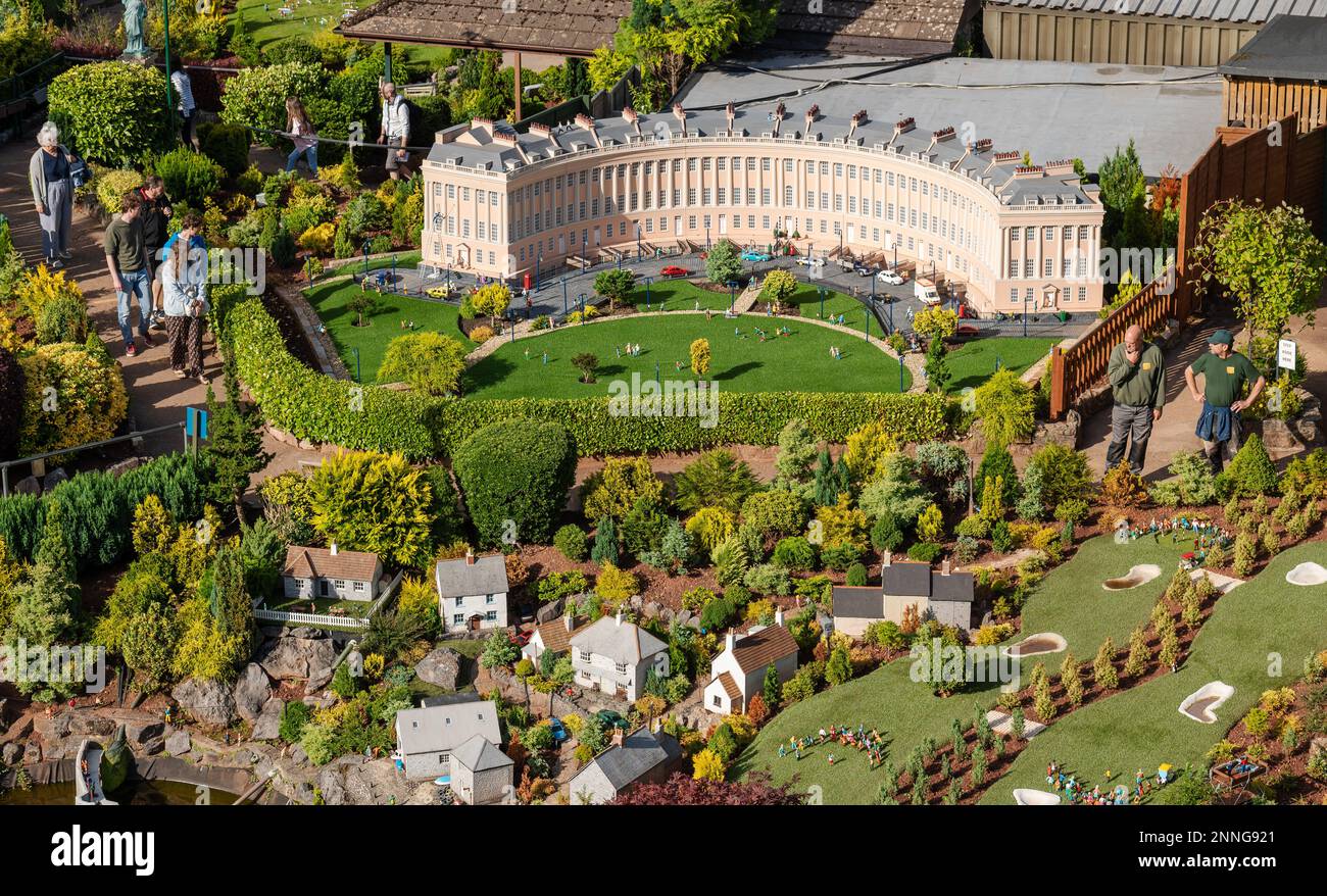06.08.2021 Torquay, UK. Babbacombe Miniature Model Village. Scene from ...