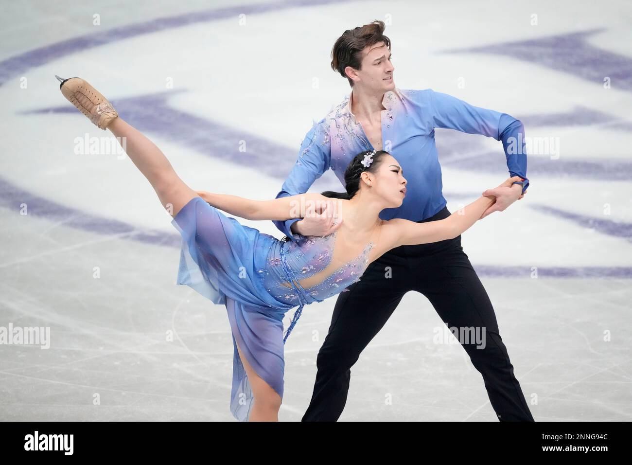 Japanese Misato Komatsubara and Tim Koleto perform during Ice dance of ...