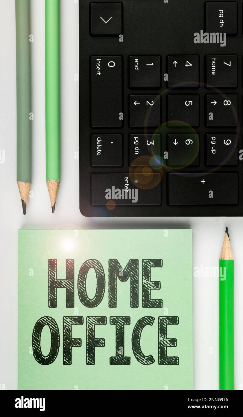 Sign displaying Home Office. Internet Concept space designated in a ...