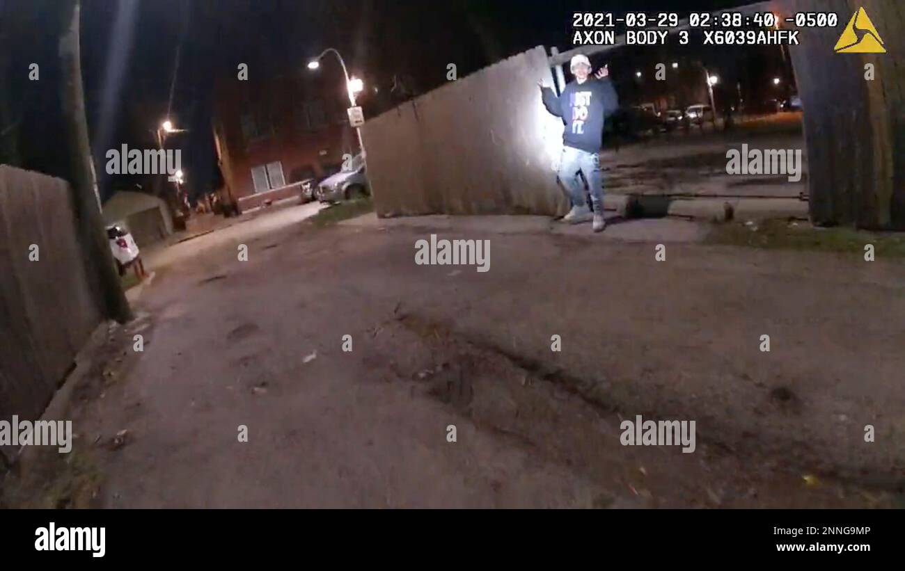 This image from Chicago Police Department body cam video shows the ...