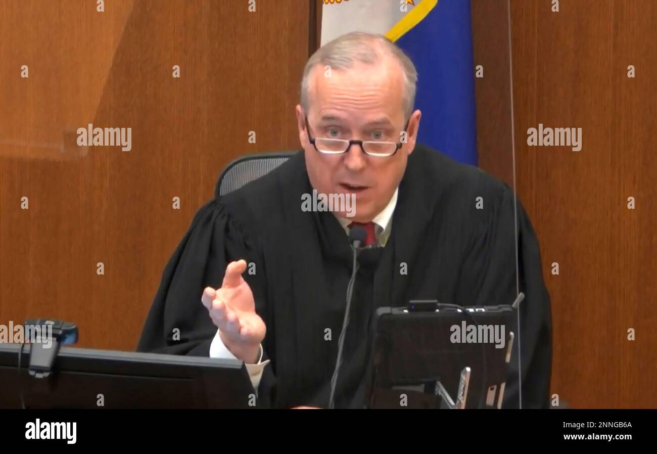 In this image from video, Hennepin County Judge PeterCahill discusses ...