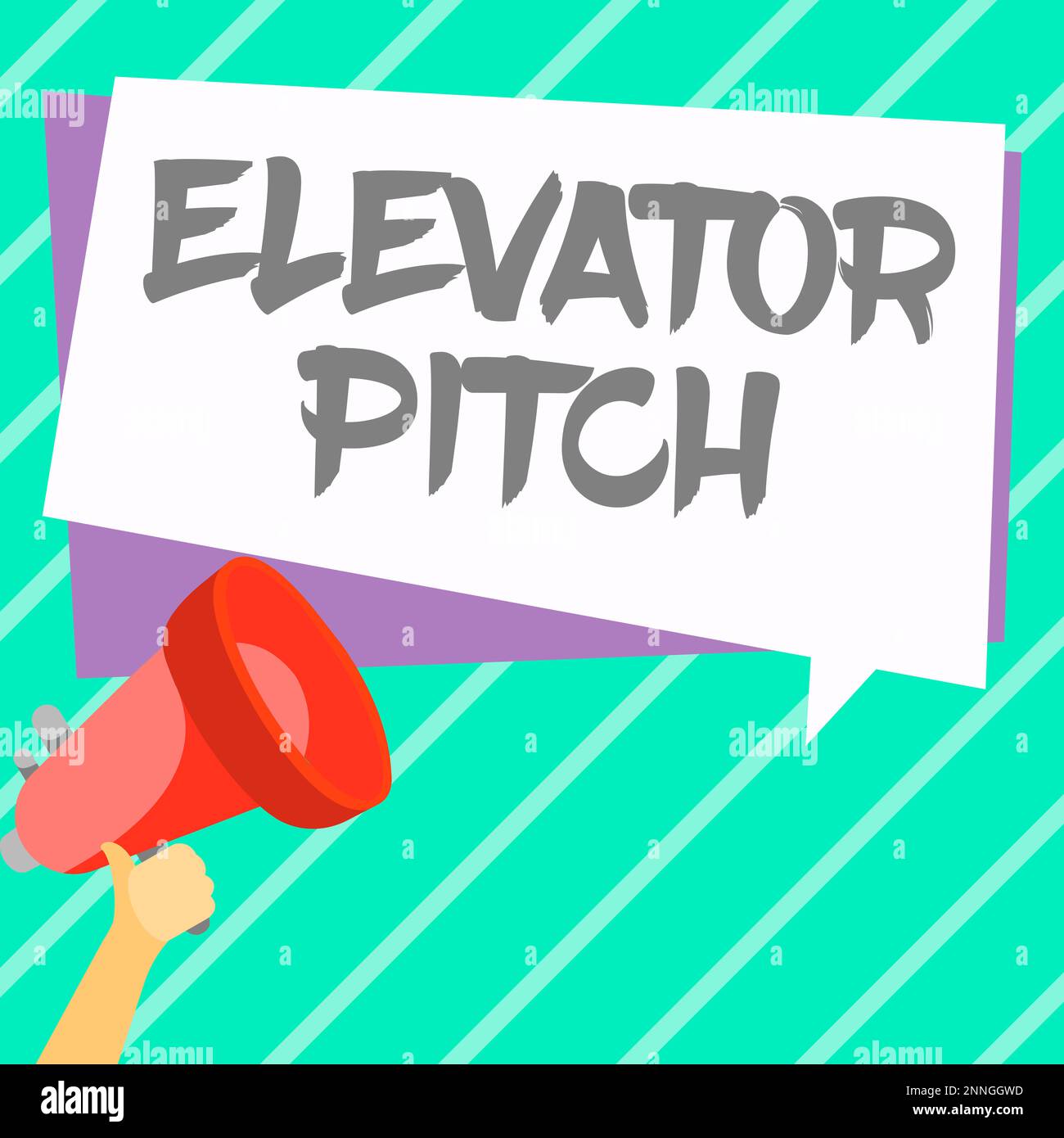 Text sign showing Elevator Pitch. Business concept A persuasive sales ...