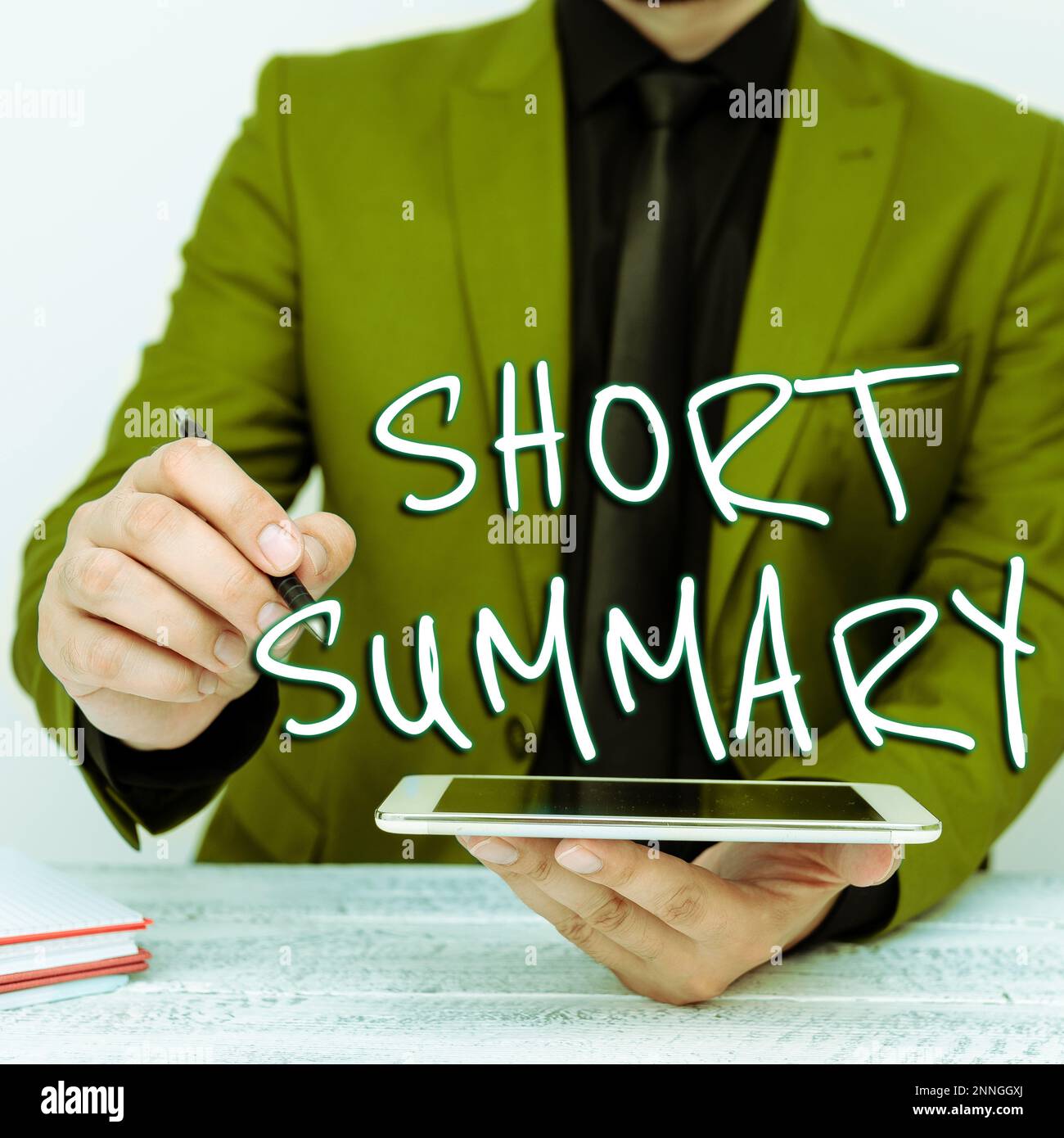 Text sign showing Short Summary. Internet Concept Brief statement of main points clear Stock ...