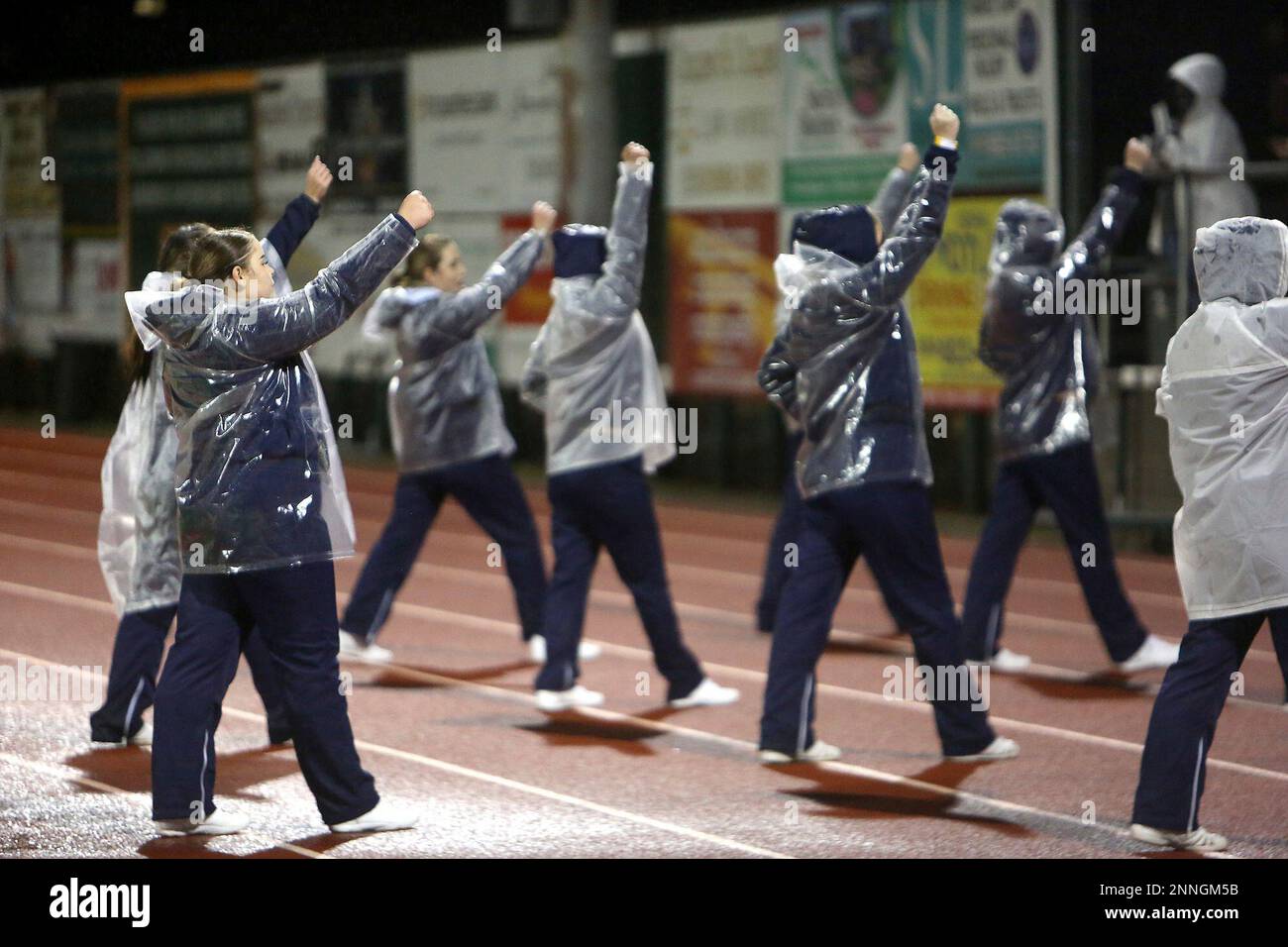 The Nevada Union cheer squad was on hand on the sidelines to keep the ...