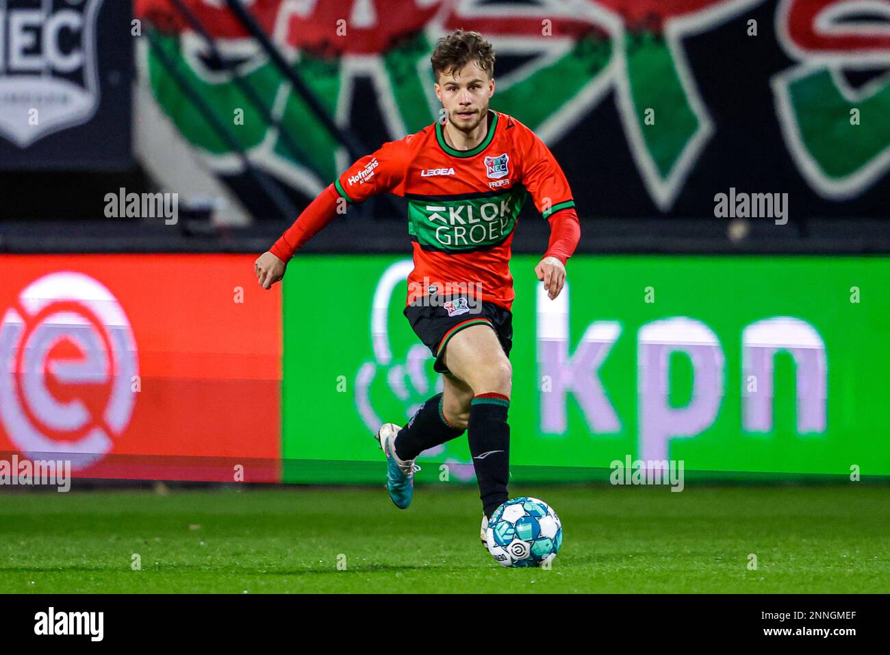 NIJMEGEN, NETHERLANDS - FEBRUARY 25: Dirk Proper of NEC Nijmegen during ...