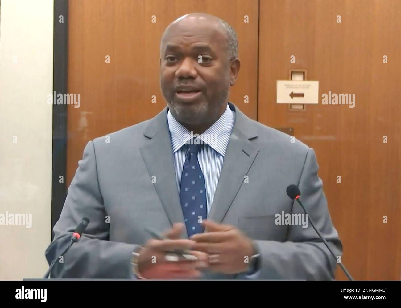 In this image from video, prosecutor Jerry Blackwell questions Dr ...