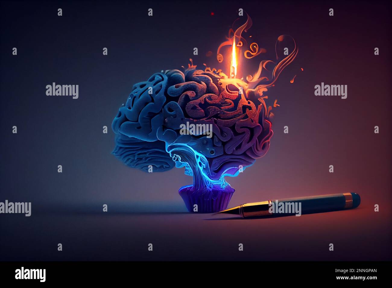 Lightbulb brain hi-res stock photography and images - Alamy