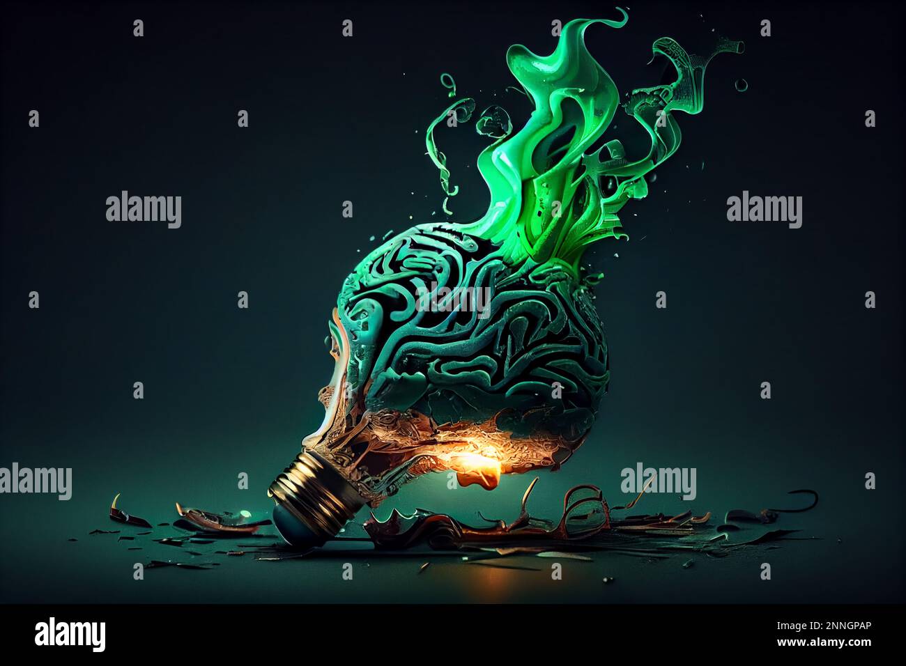 Lightbulb brain hi-res stock photography and images - Alamy