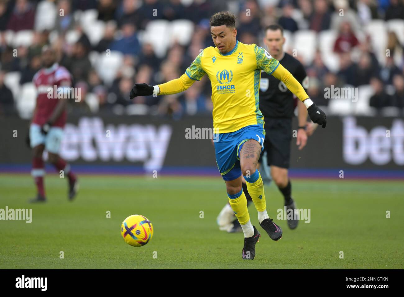 London, UK. 25th Feb, 2023. Jesse Lingard of Nottingham Forest during ...