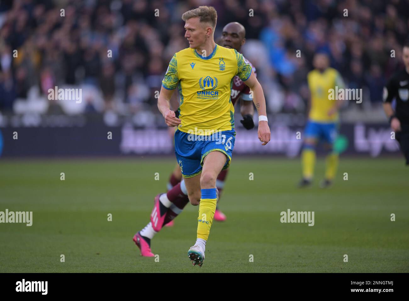 London, UK. 25th Feb, 2023. Sam Surridge of Nottingham Forest during ...