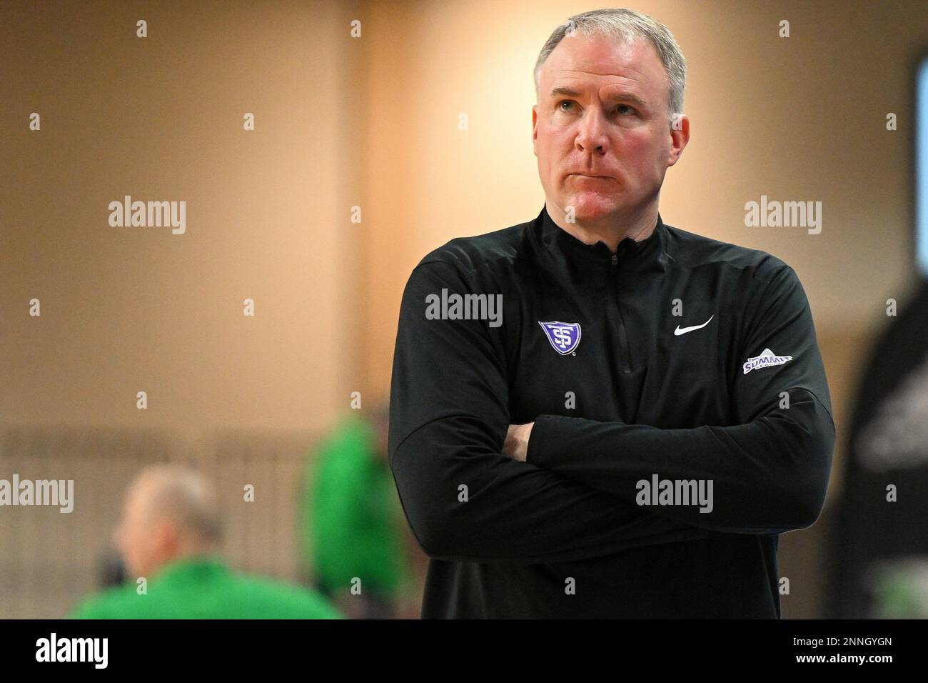 St. Thomas - Minnesota Tommies head coach Johnny Tauer looks on during ...