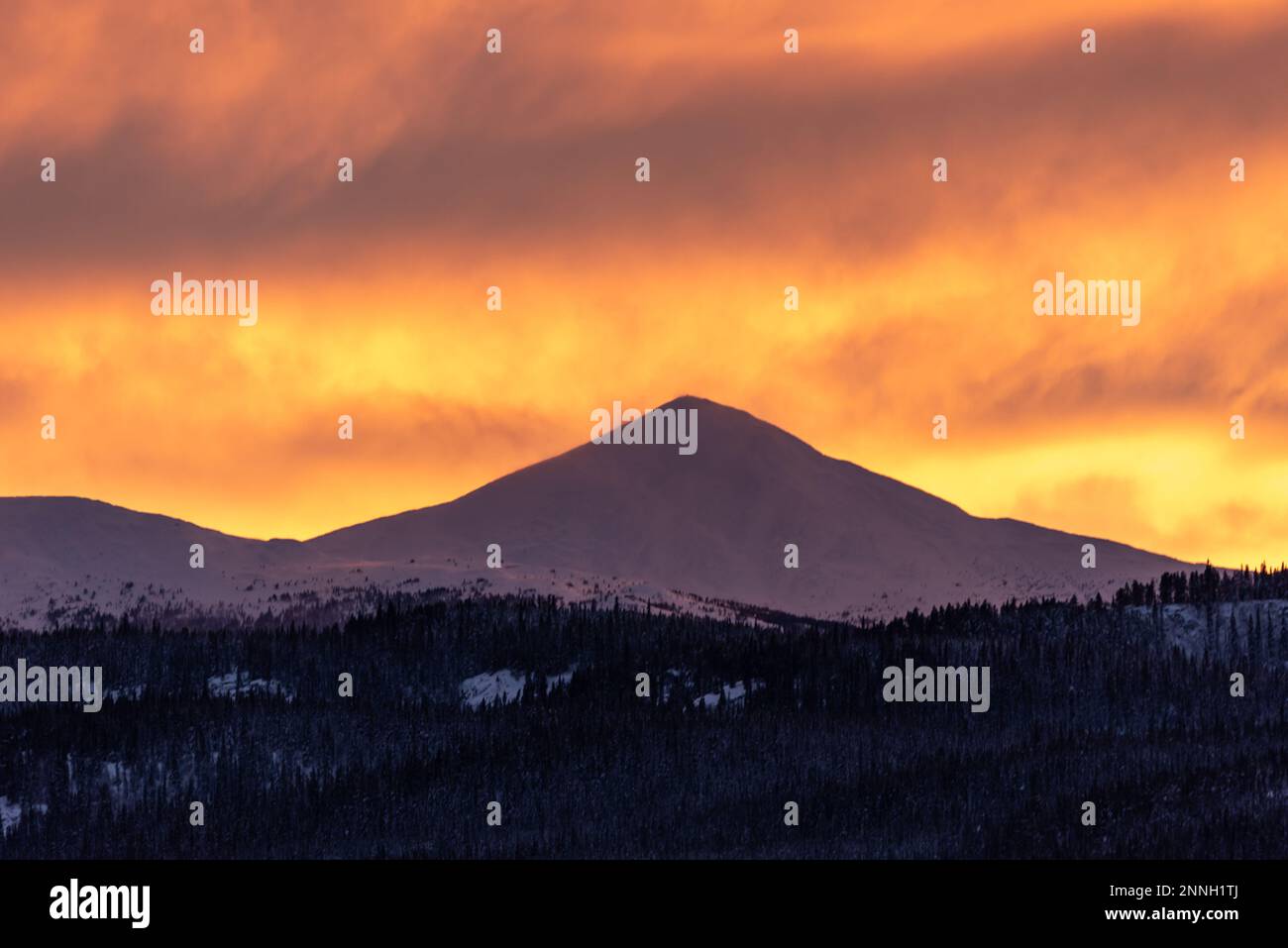Incredible sunset sky in northern Canada at sunset with insane pastel ...