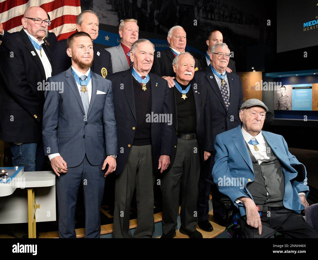 Charles H. Coolidge, front right, is joined by other medal of honor ...
