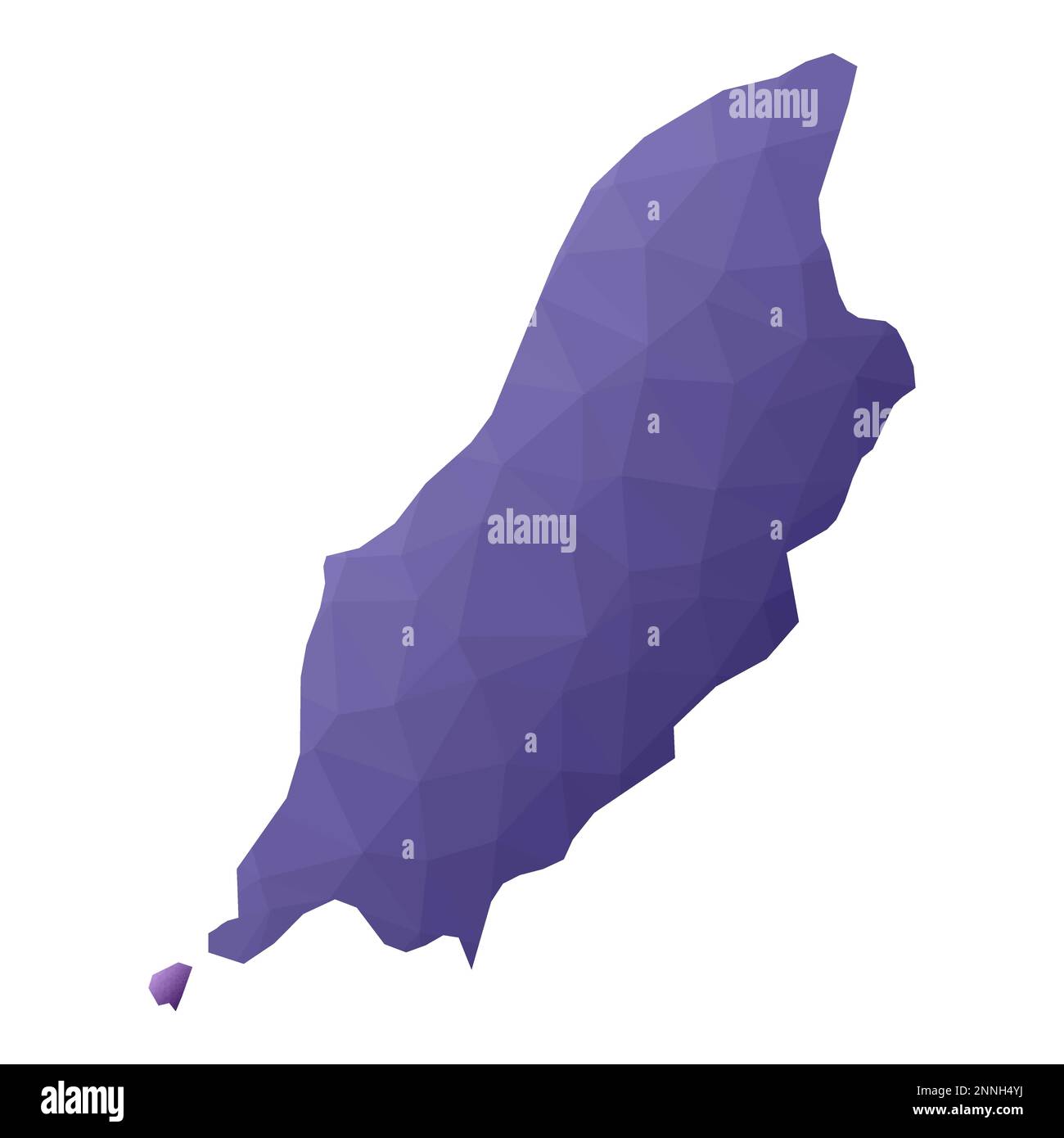 Isle of Man map. Geometric style country outline. Powerful violet ...