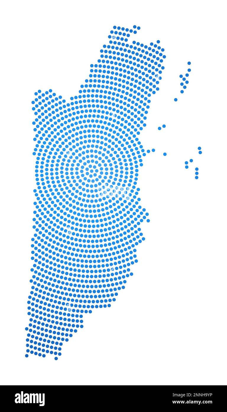 Belize dotted map. Digital style shape of Belize. Tech icon of the ...