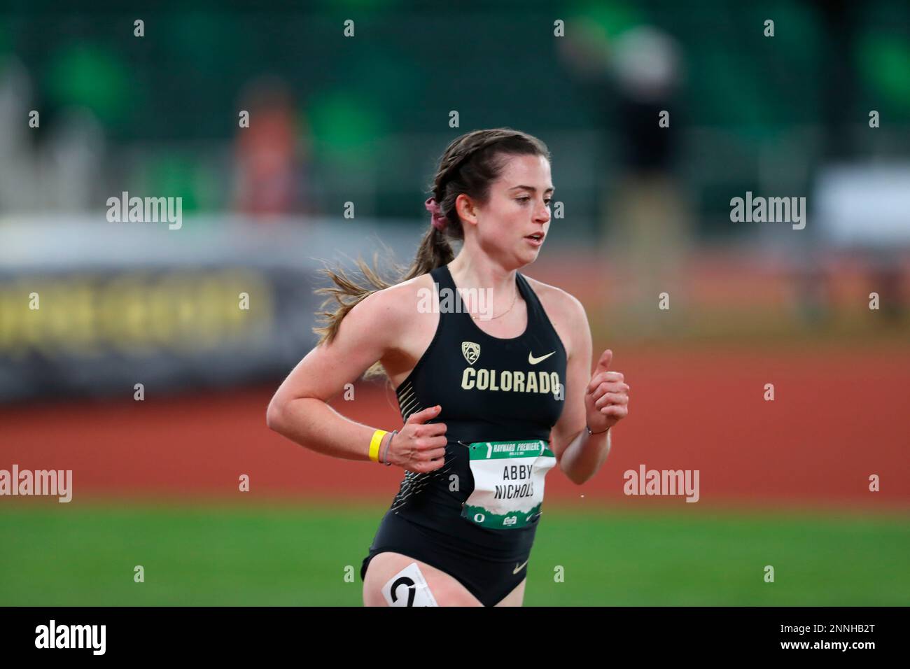 April 02, 2021: Abby Nichols of Colorado competes in the Women's 3000 ...