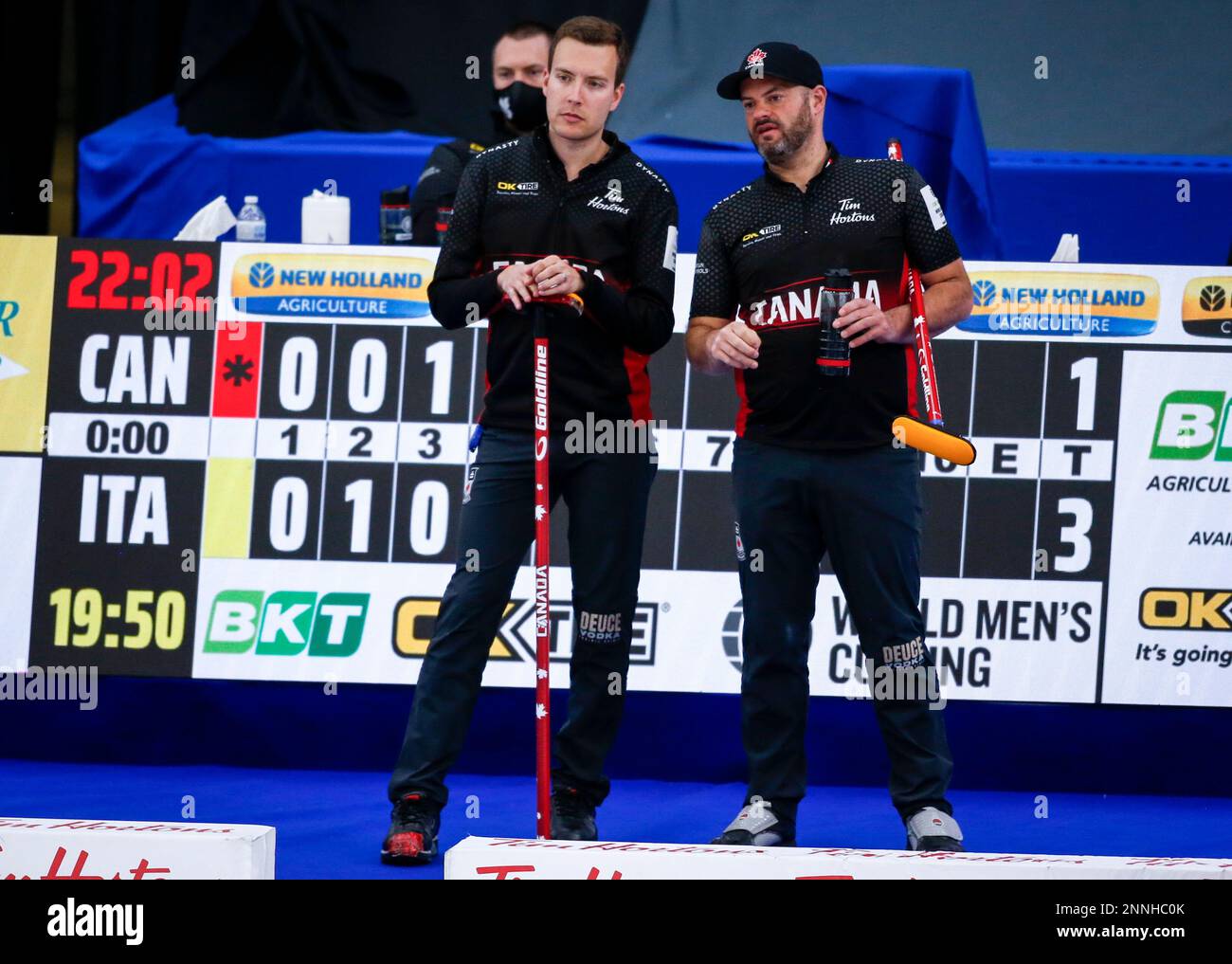 Team Canada skip Brendan Bottcher, left, and third Darren Moulding ...