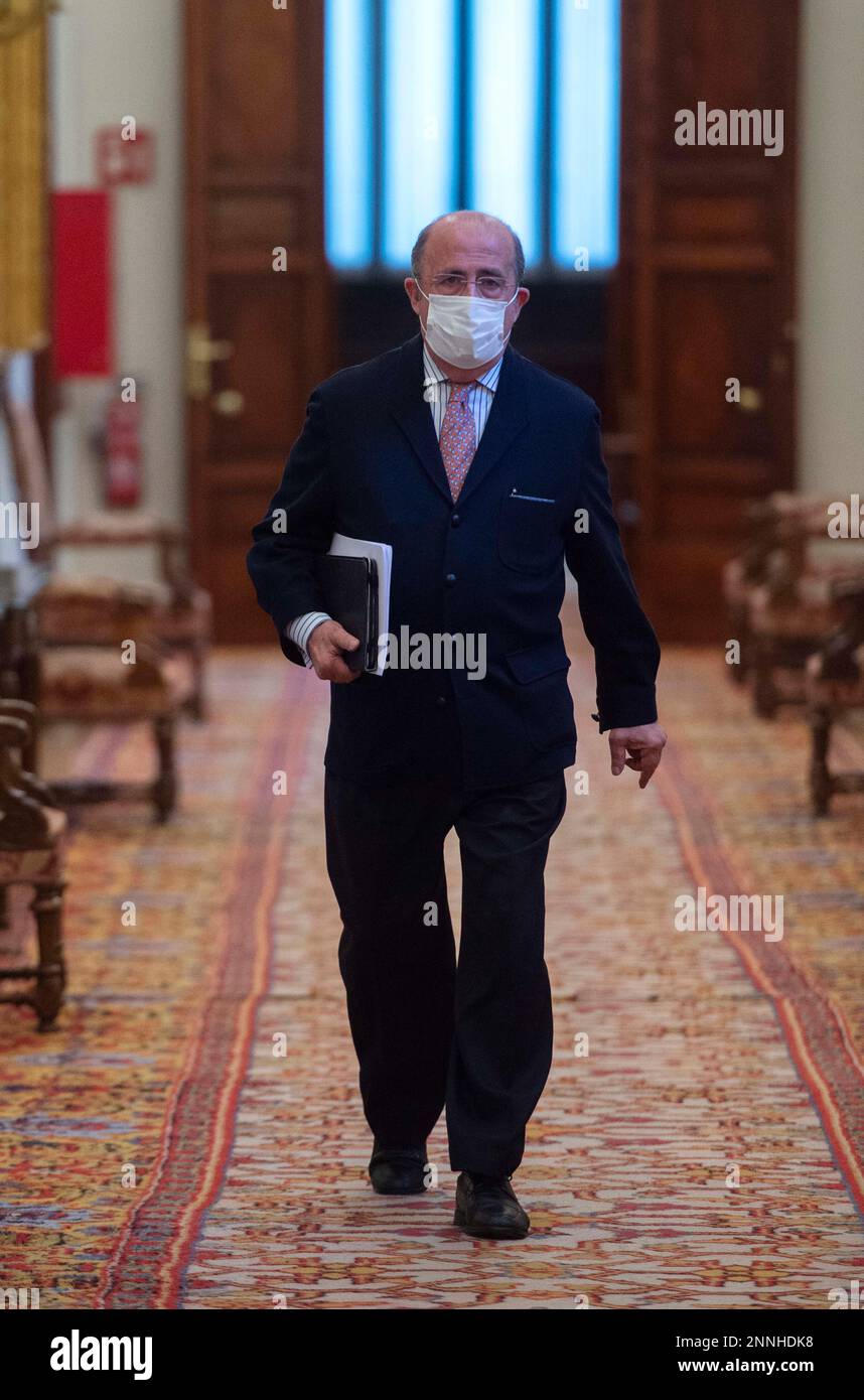 The deputy of Vox, Ignacio Gil Lazaro, addresses a Bureau of the ...