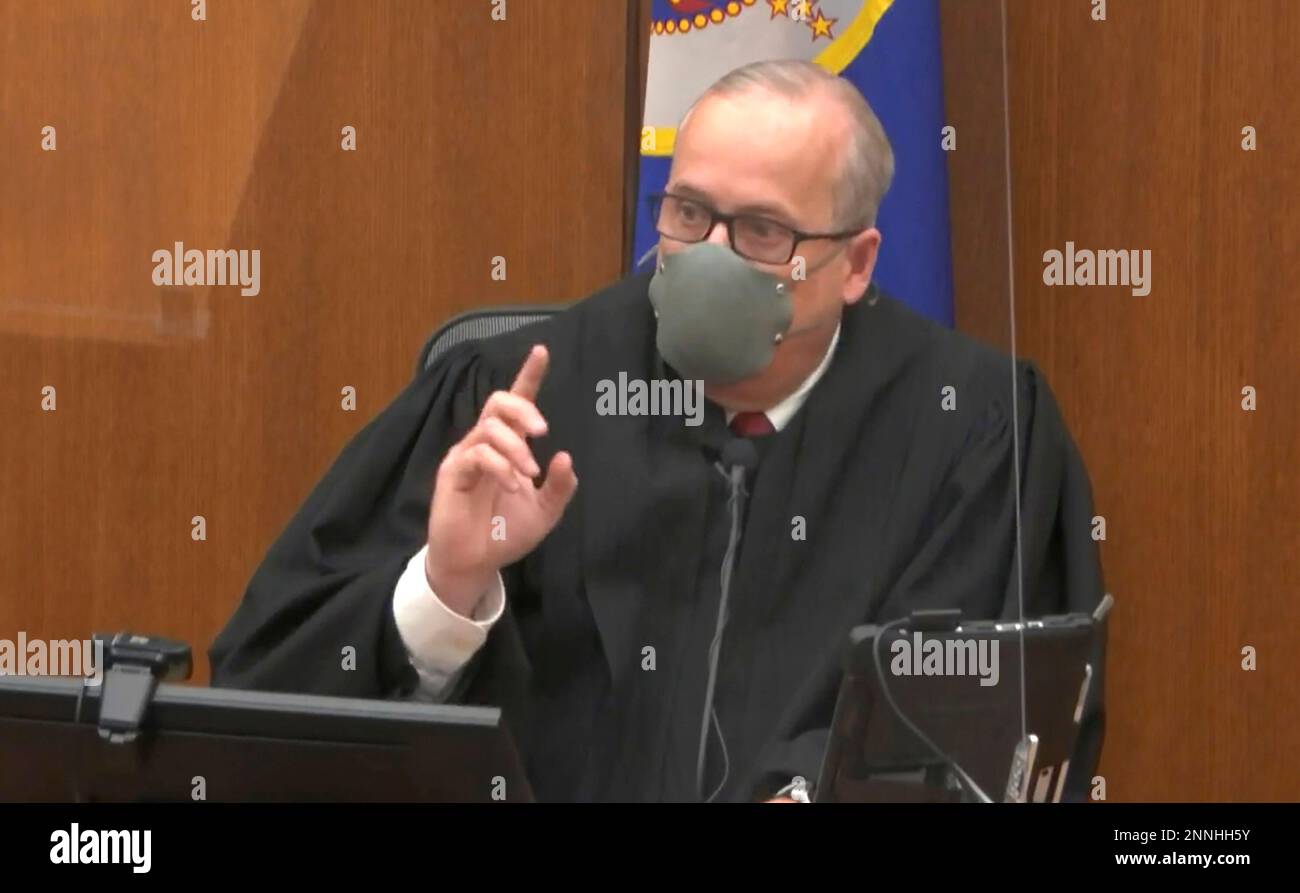 In this image from video, Hennepin County Judge PeterCahill discusses ...
