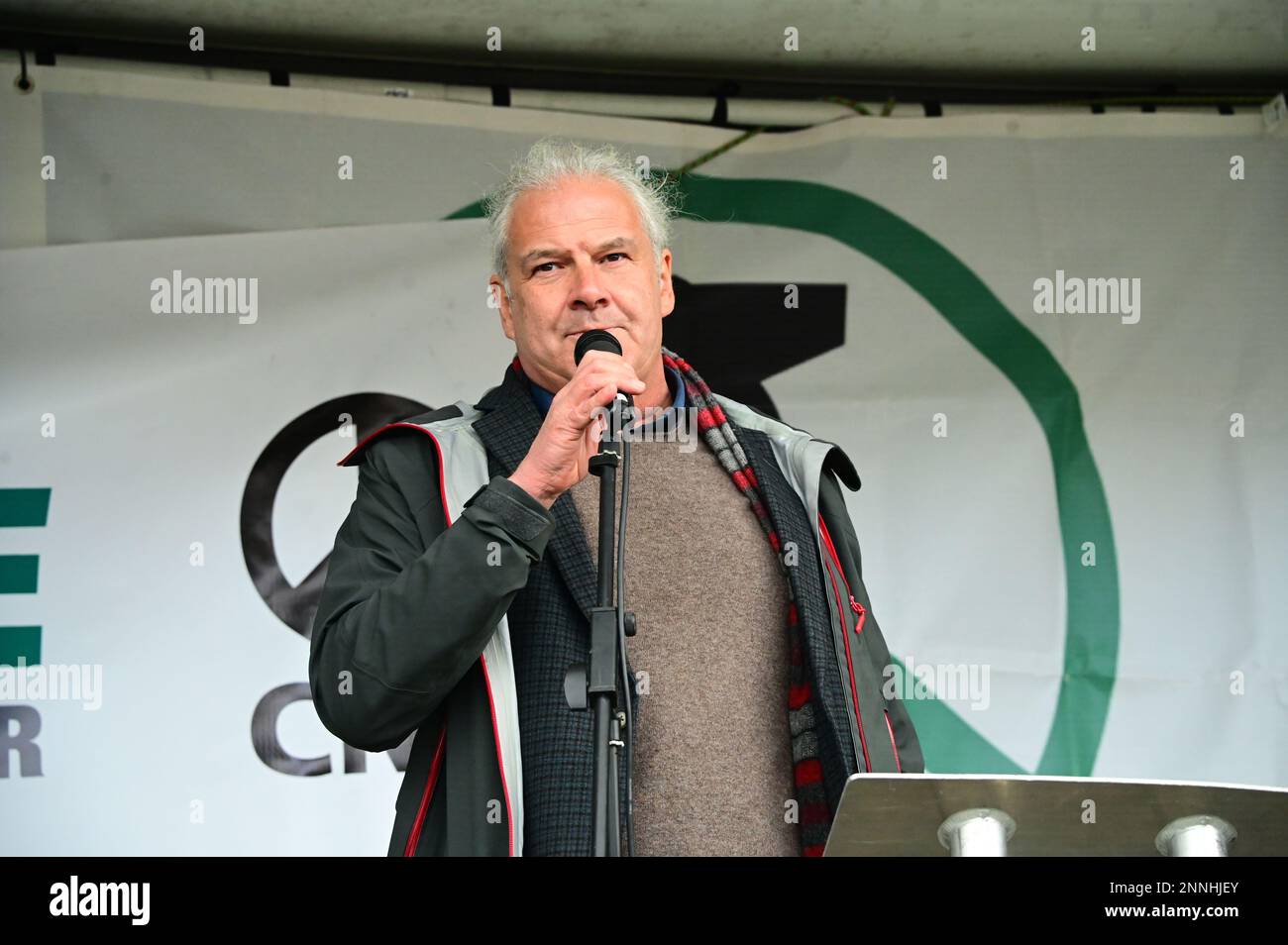25th February 2023. BBC HQ, London, UK. Speakers Andrej Hunko, German ...