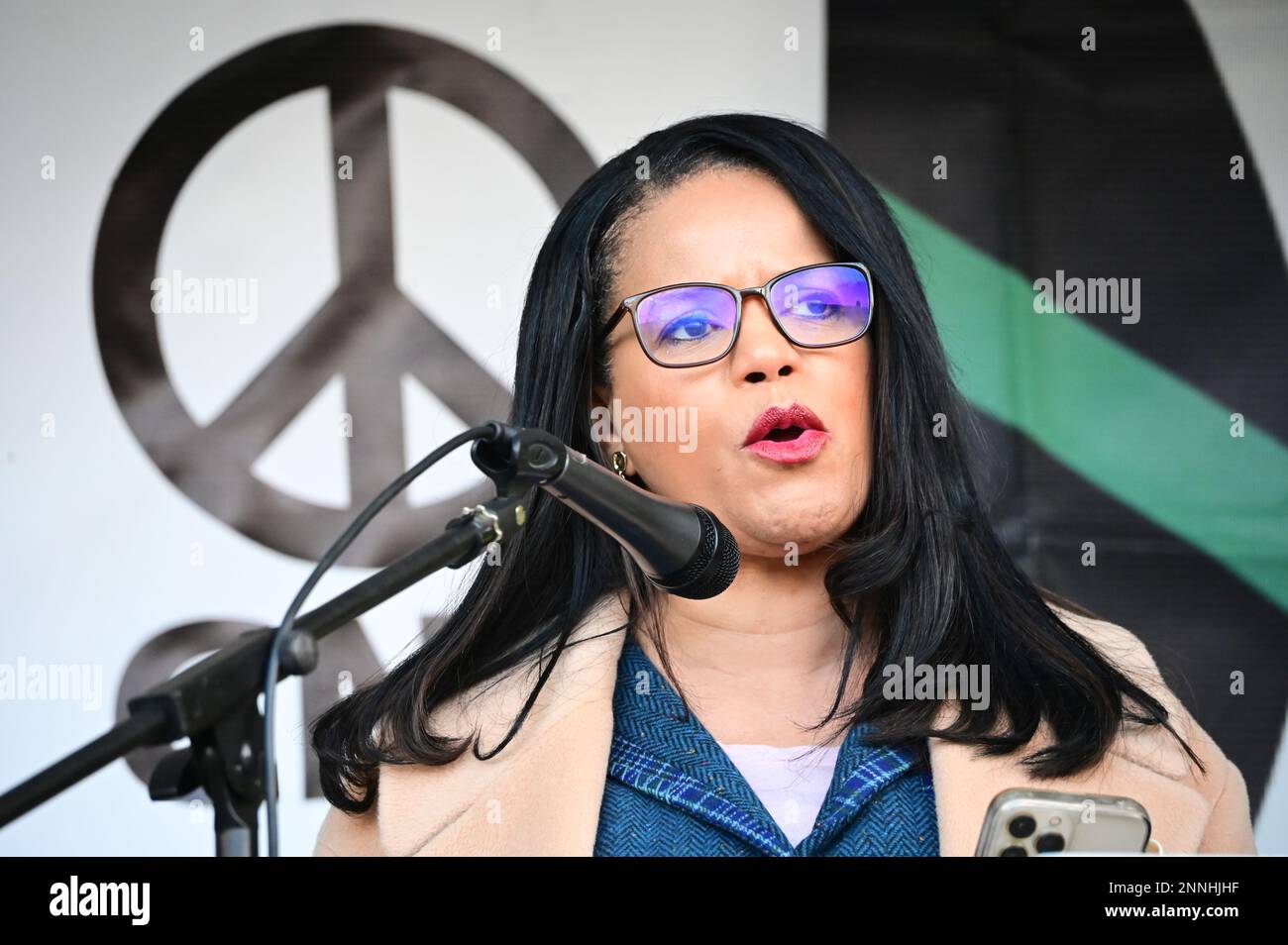 25th February 2023. BBC HQ, London, UK. Speakers Claudia Webbe MP at ...