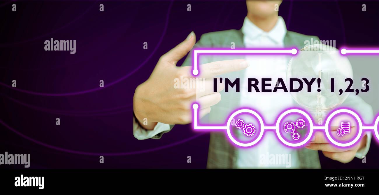 Sign displaying I'M Ready 1,2,3. Business overview Help showing a route ...