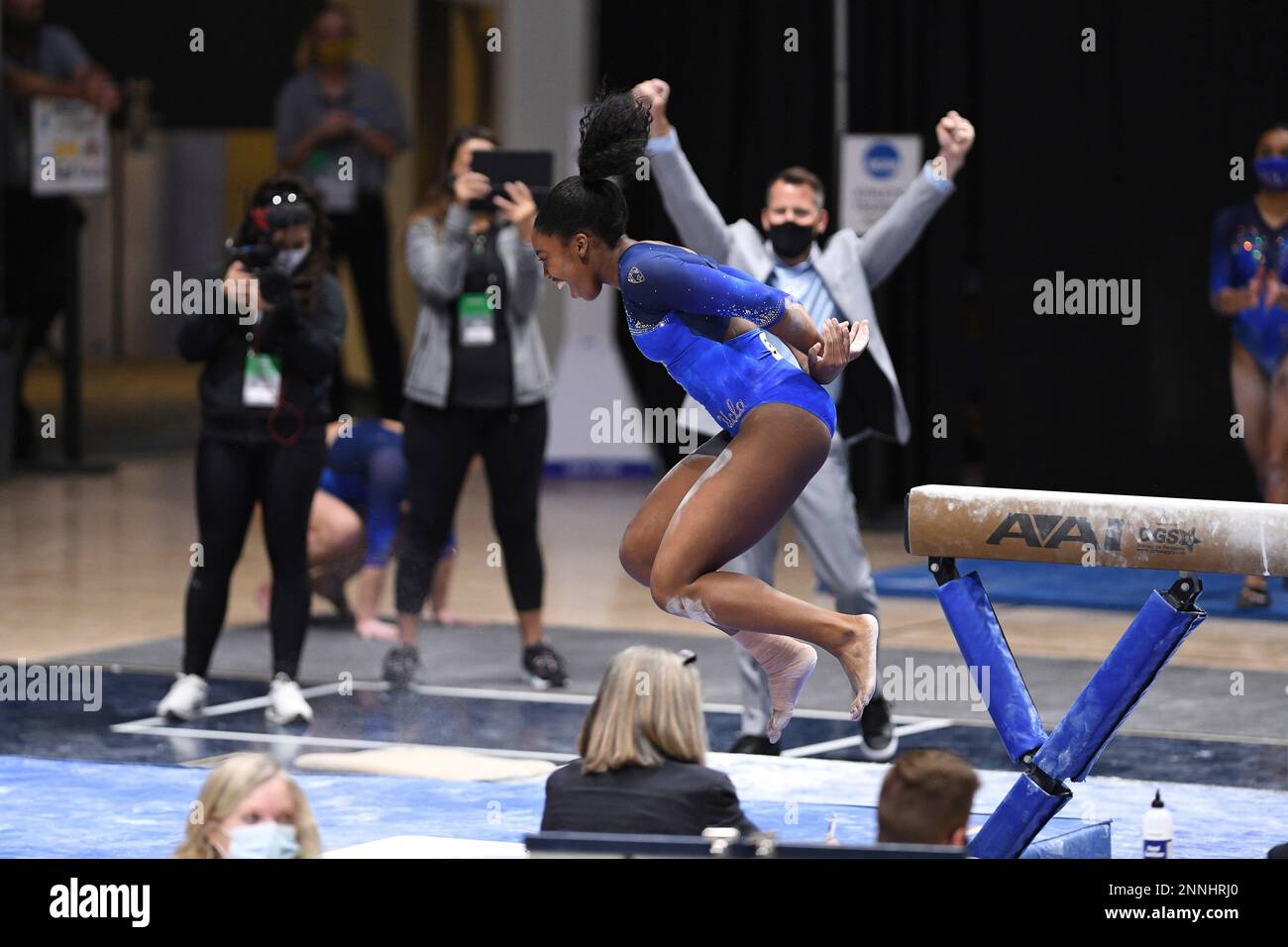 April 3, 2021, Morgantown, West Virginia, U.S: CHAE CAMPBELL from UCLA ...