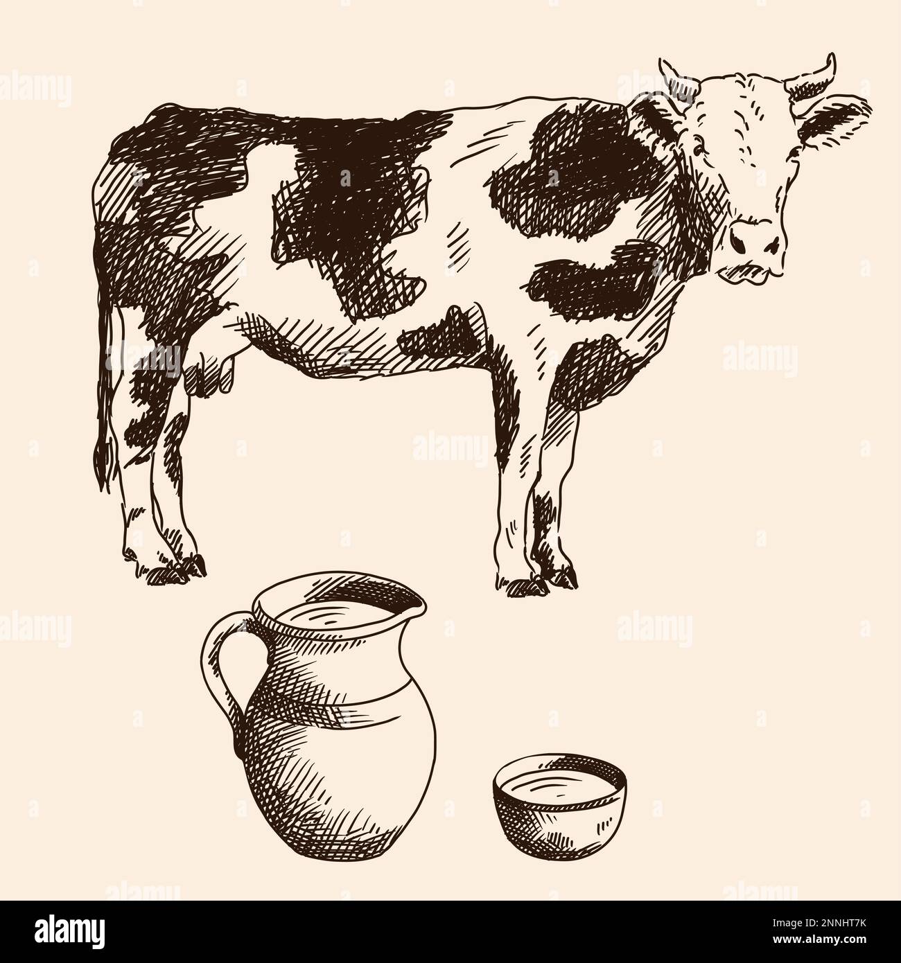 Draft cattle Stock Vector Images - Alamy