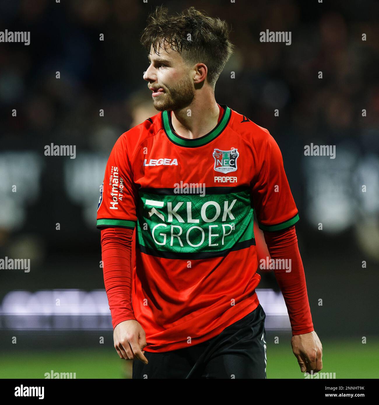 NIJMEGEN, 25-02-2023. Goffertstadion, Stadium of NEC. Dutch Eredivisie ...