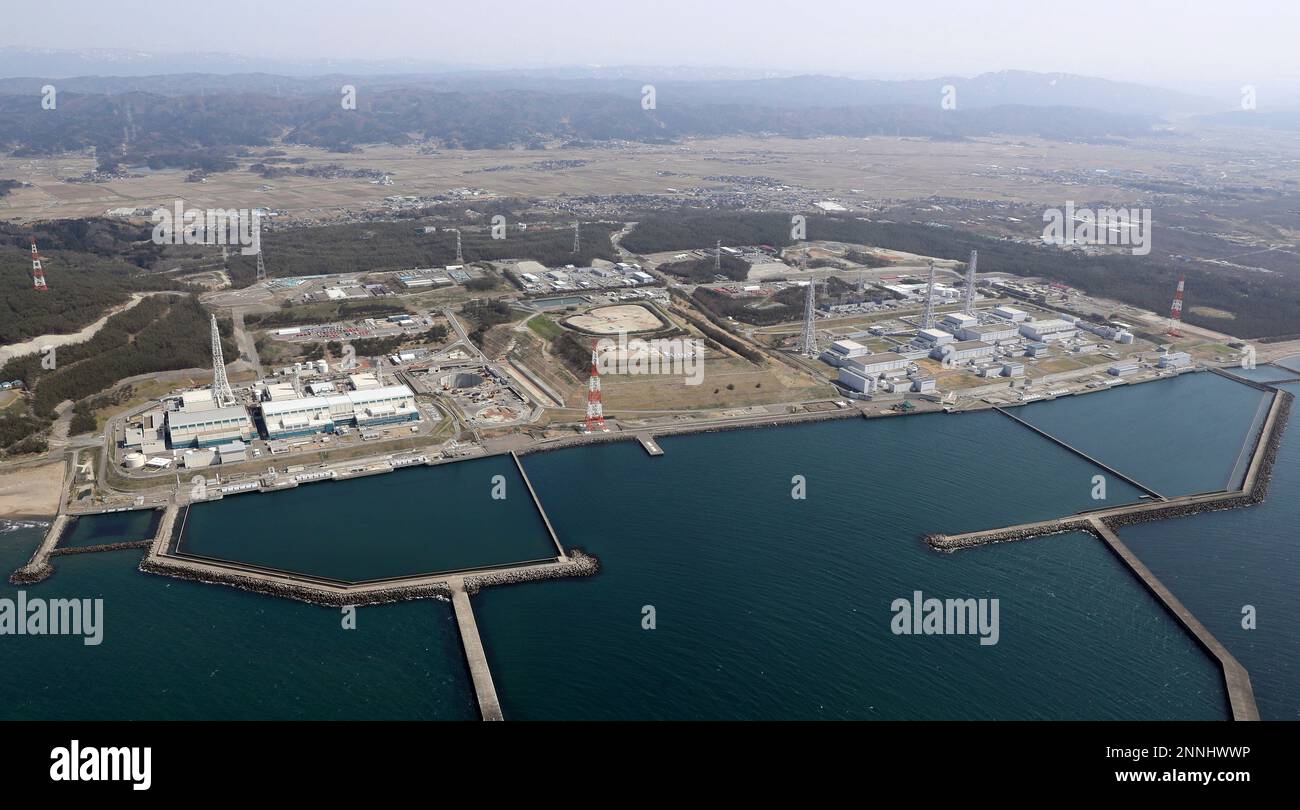 An aerial photo shows the Kashiwazaki-Kariwa Nuclear Power Plant ...
