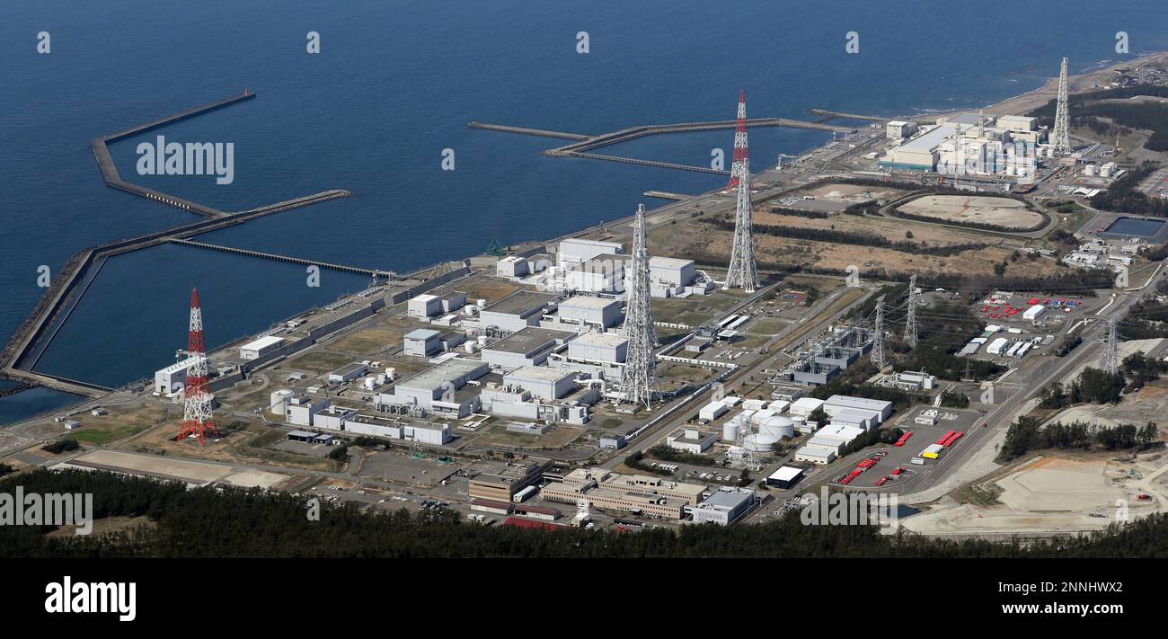 An aerial photo shows the Kashiwazaki-Kariwa Nuclear Power Plant ...