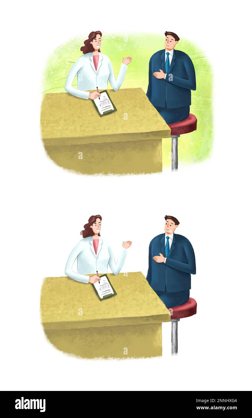 an interview with a doctor Stock Photo - Alamy