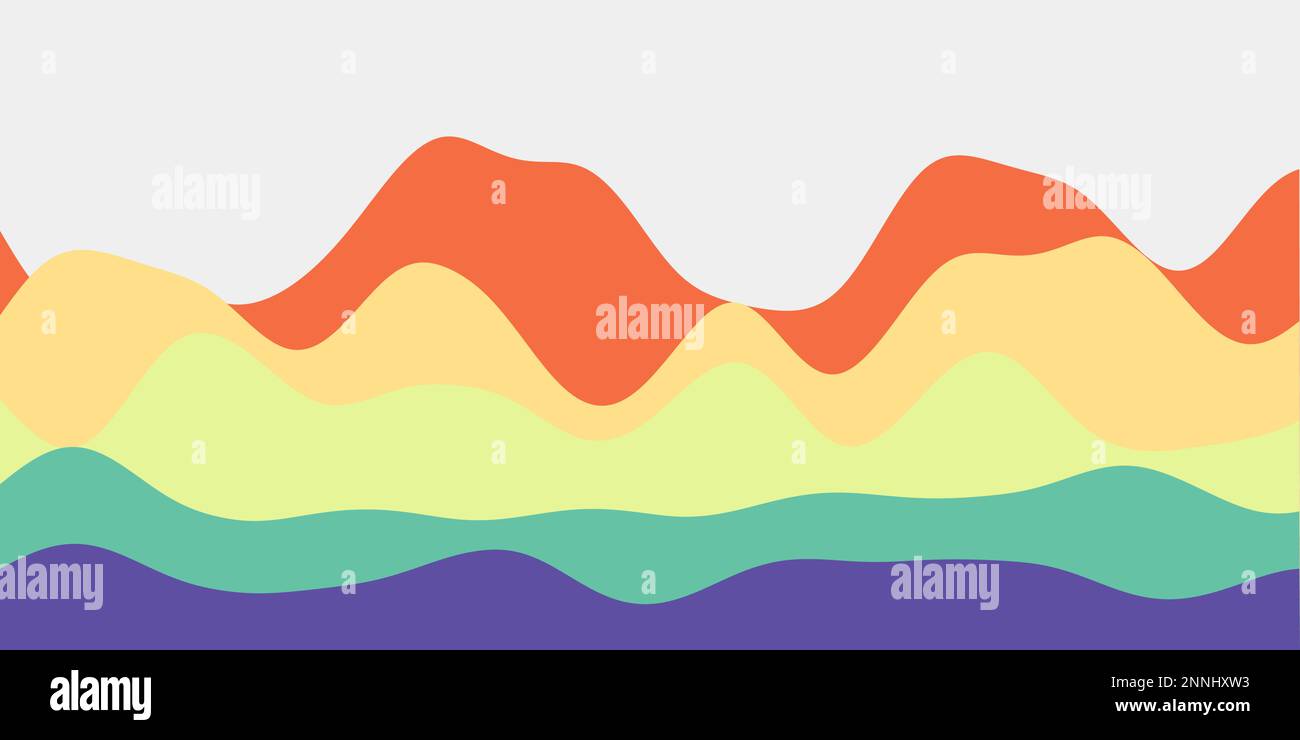 Abstract spectral hills background. Colorful waves trendy vector ...