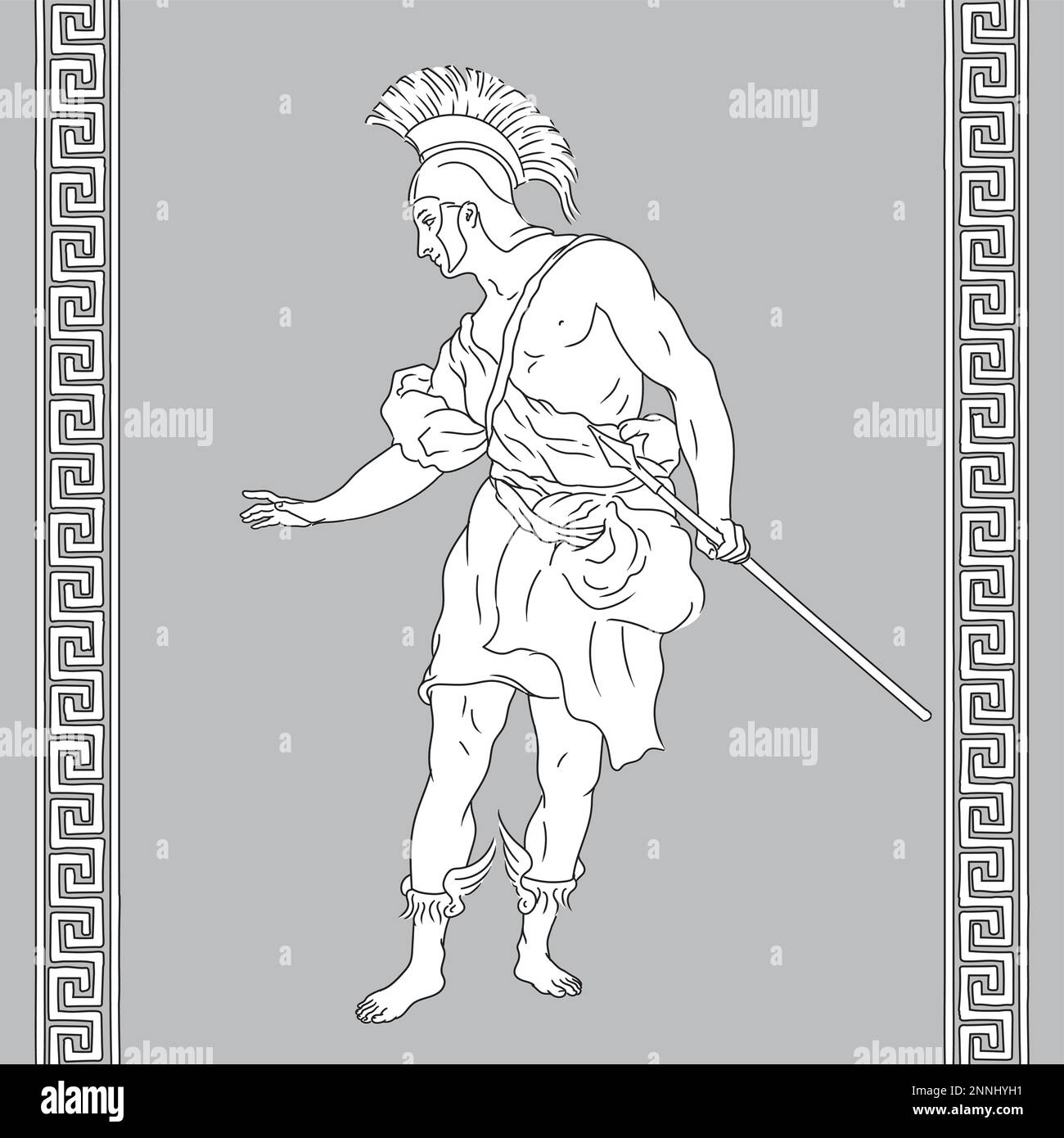 Ancient Greek warrior Stock Vector Image & Art - Alamy