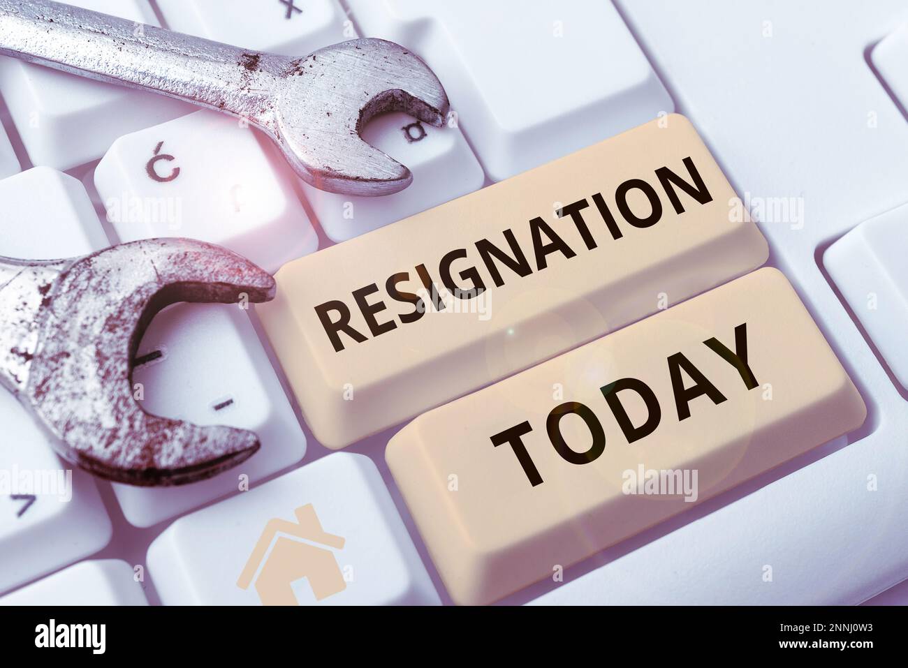 Hand writing sign Resignation. Conceptual photo act of giving up ...