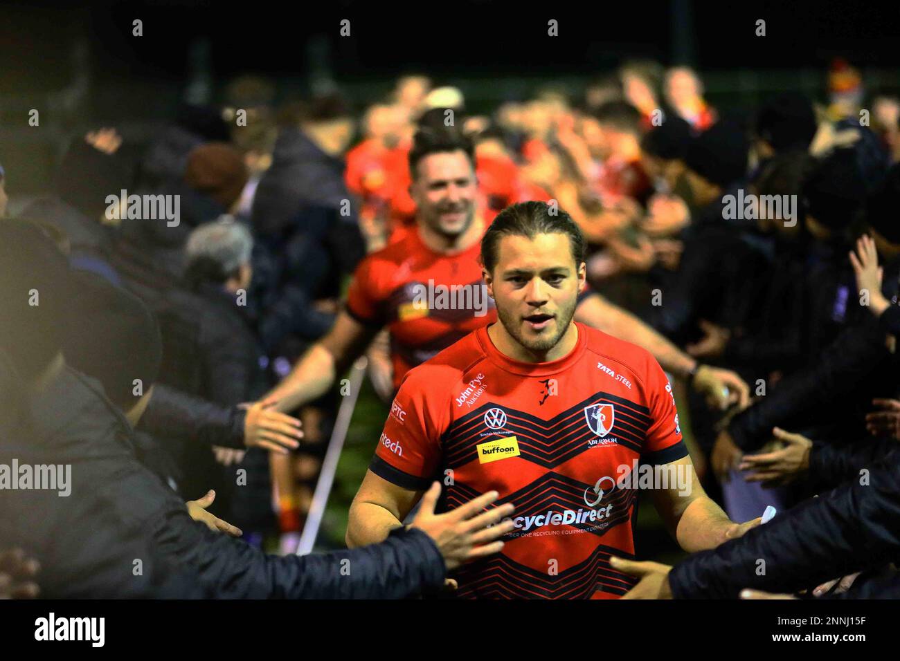 Carmarthen Quins RFC v Aberavon RFC Indigo prem 2023 Stock Photo - Alamy