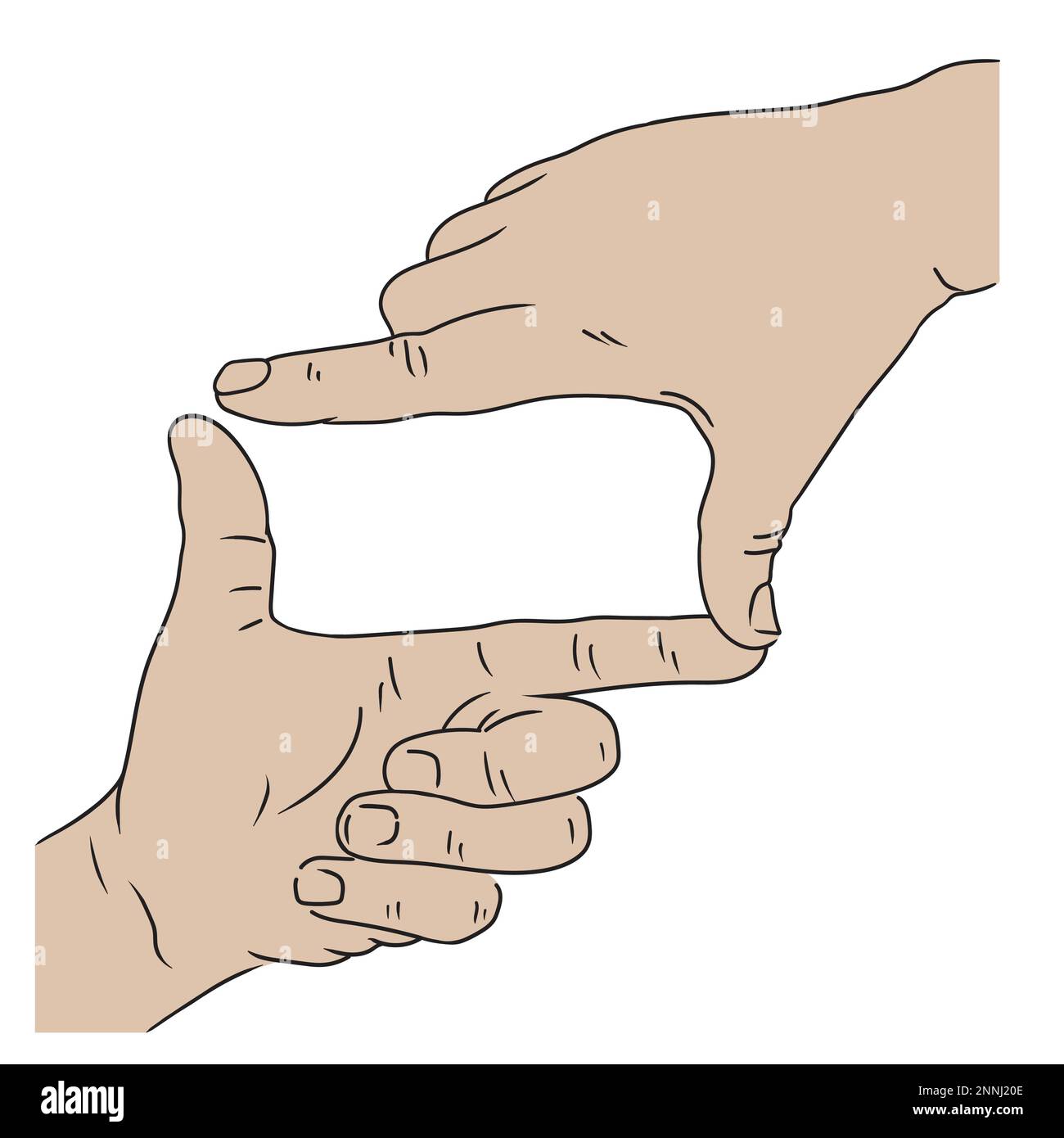 Hands framing, close up Stock Vector Images - Alamy
