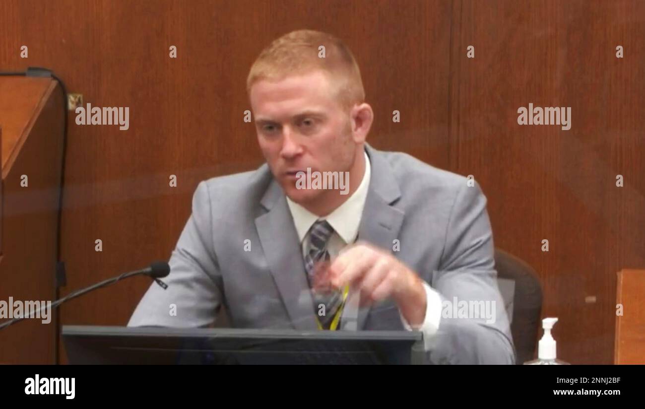 In this image from video, witness Derek Smith answers questions as ...