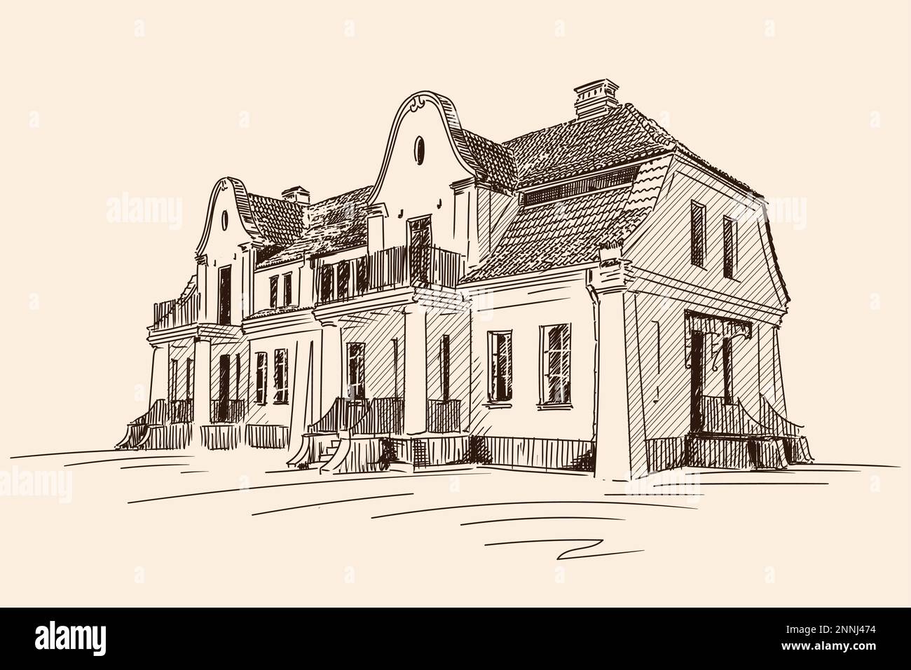 Vintage home lawn Stock Vector Images - Alamy