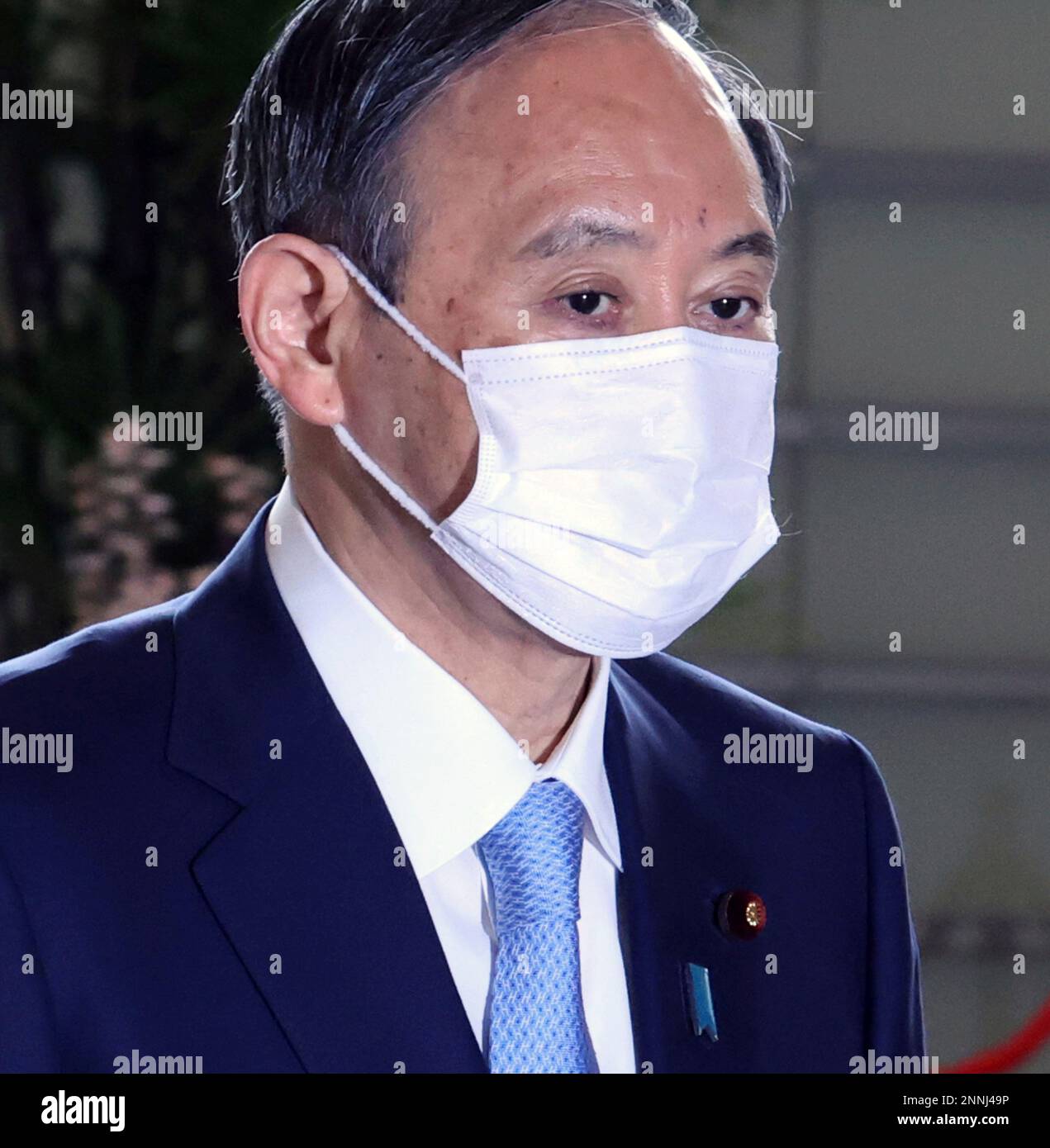 Japan's Prime Minister Yoshihide Suga arrives at Prime Minister's ...
