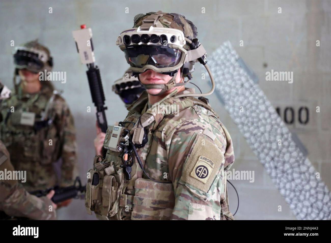 In this Oct. 21, 2020, photo provided by the U.S. Army, soldiers don a ...