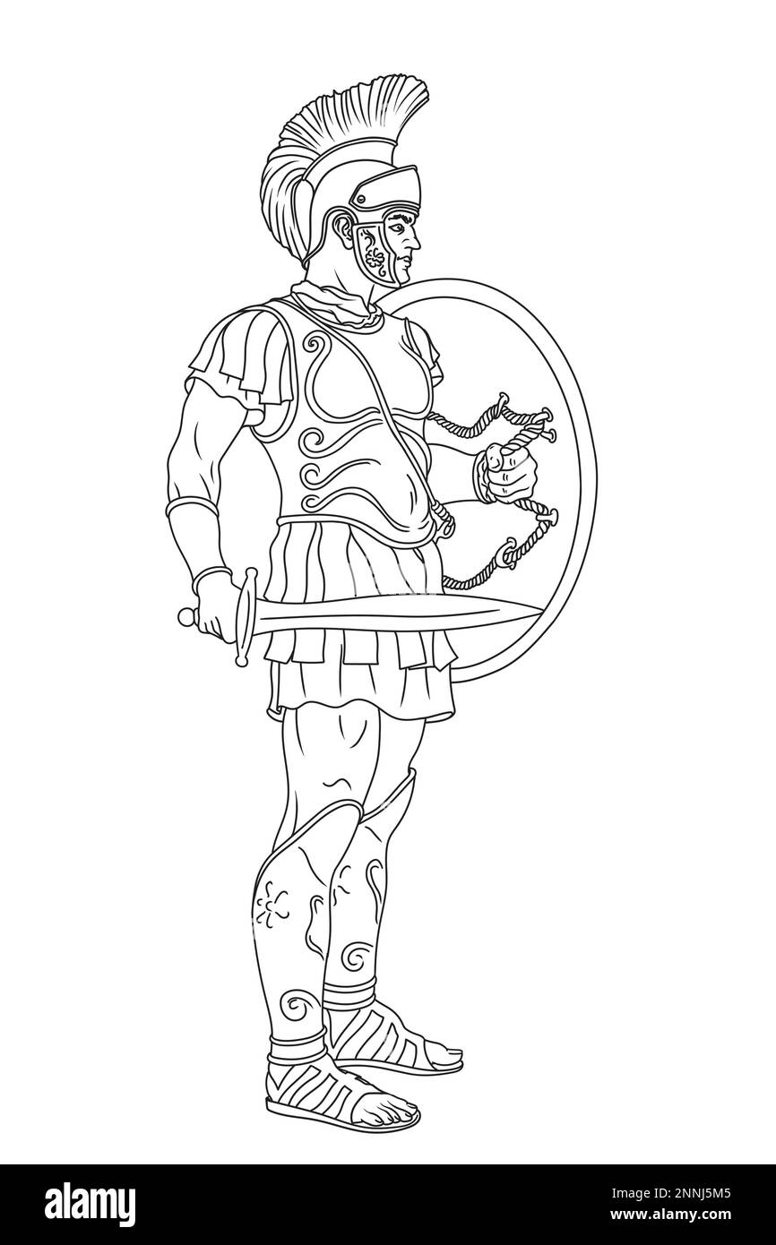 An ancient Roman warrior legionnaire Stock Vector Image & Art - Alamy