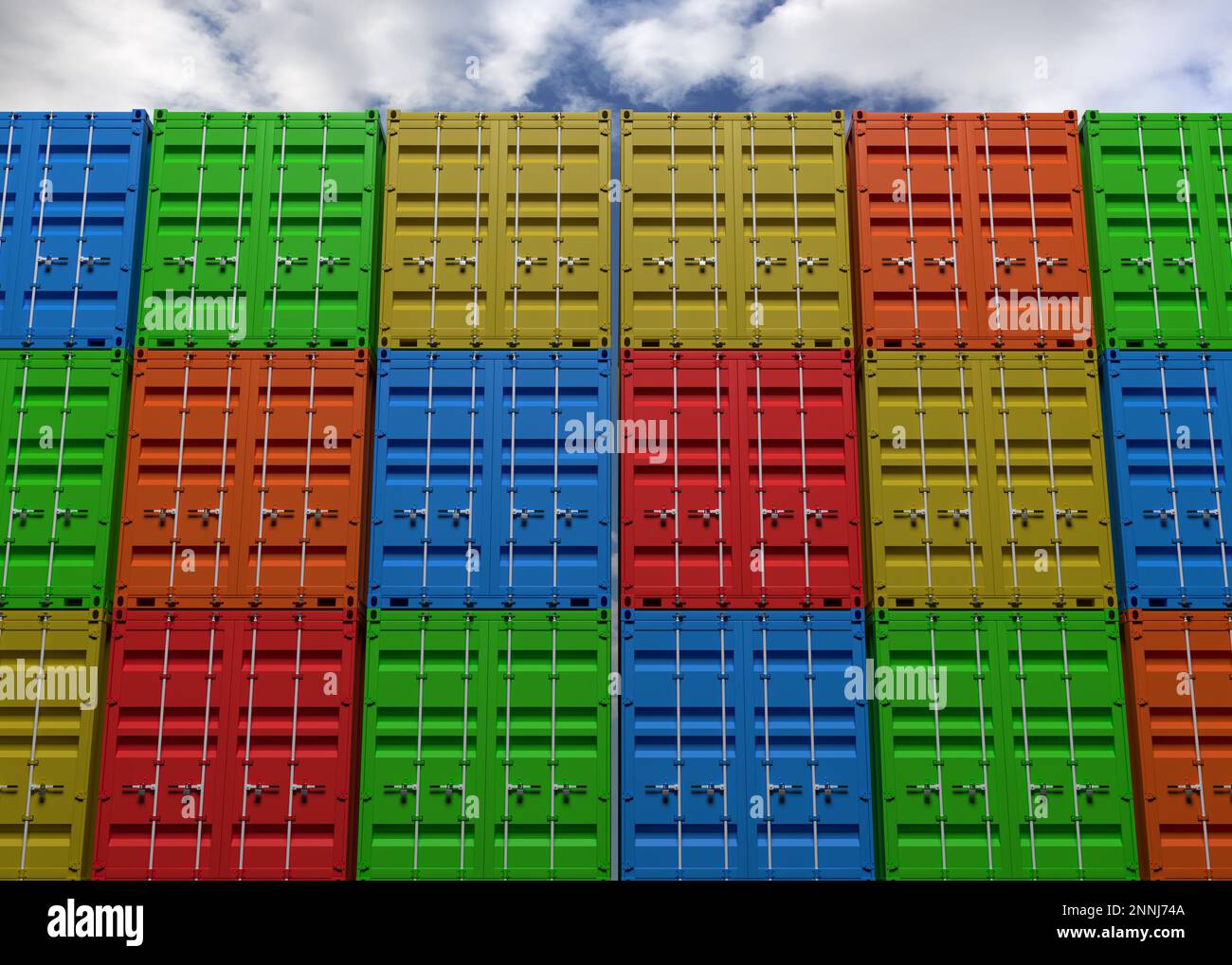 The wall of container Stock Photo - Alamy