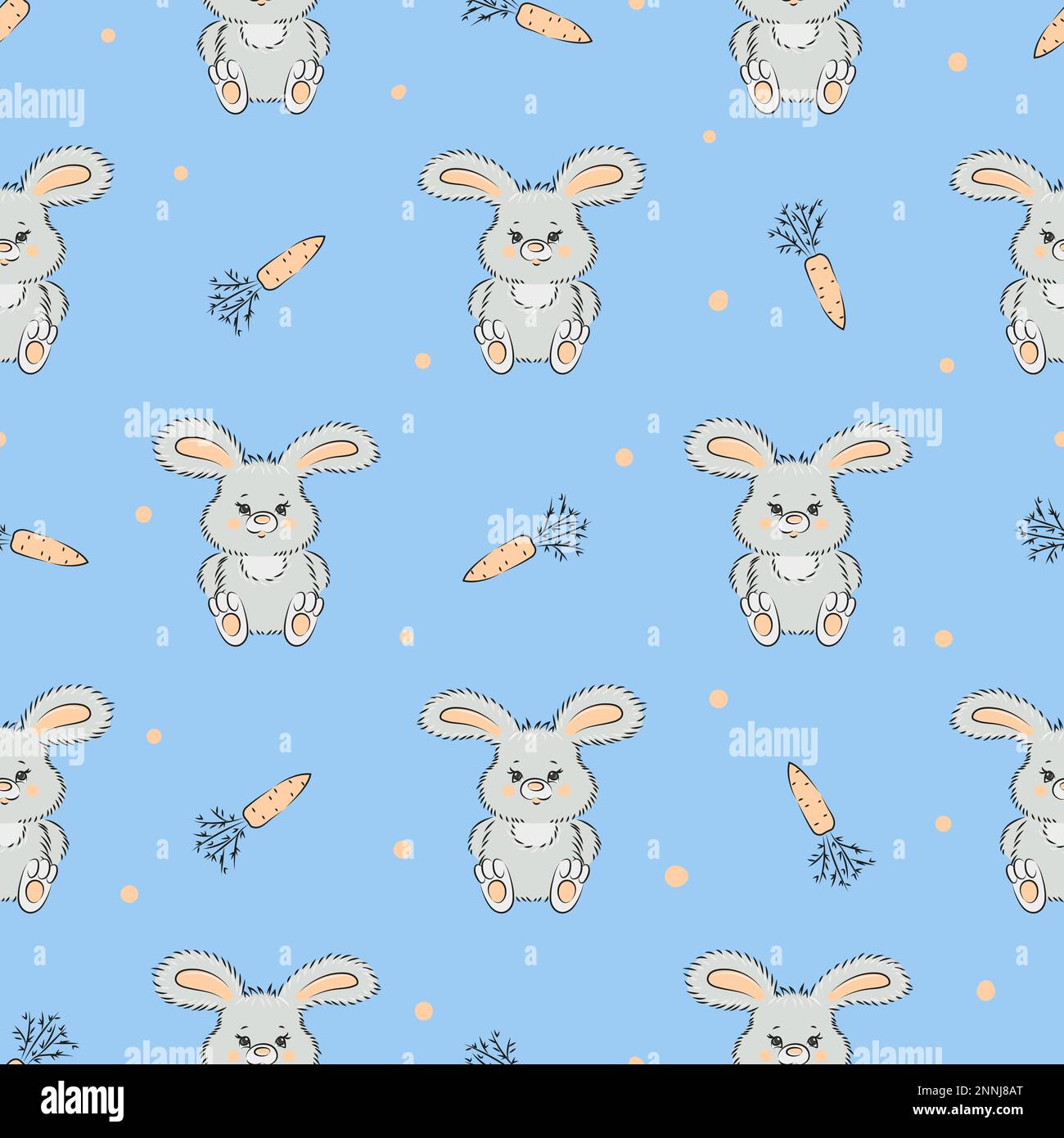 Blue baby rabbits Stock Vector Images - Alamy