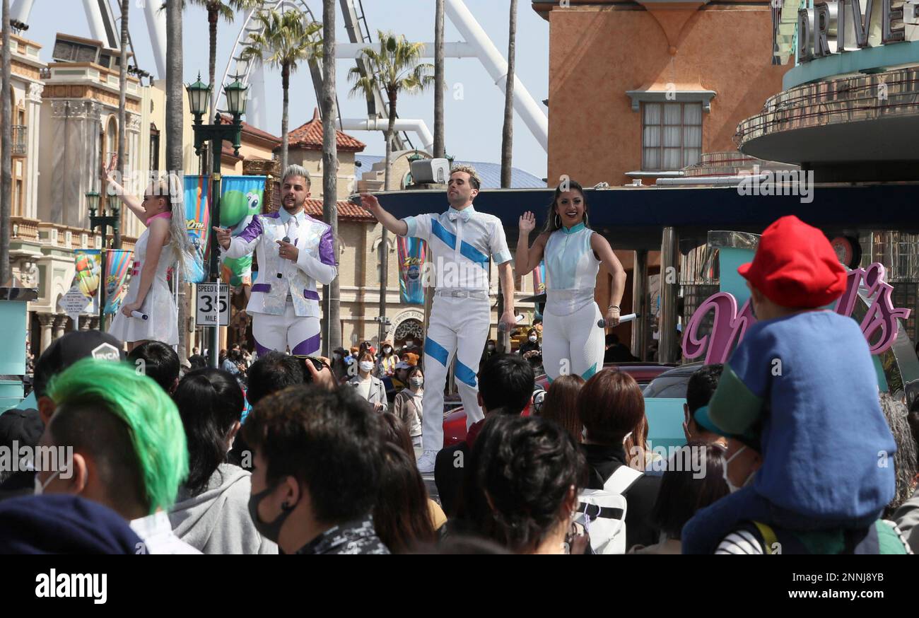 Performers celebrate the 20th anniversary at Universal Studio Japan in ...