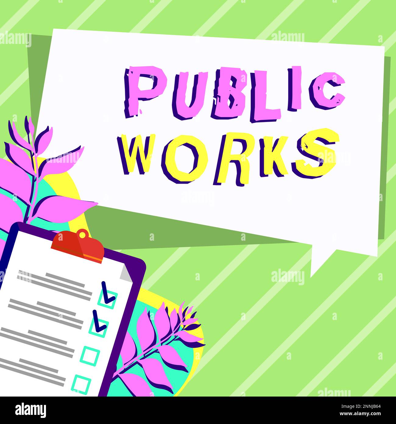Conceptual display Public Works. Internet Concept Describes the viewing ...