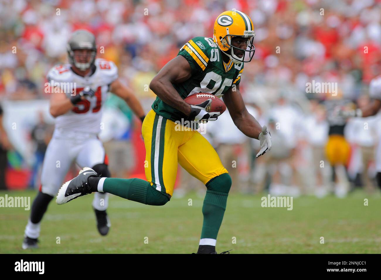 Tampa, Florida, Sept. 28, 2008: Green Bay Packers wide receiver Greg ...