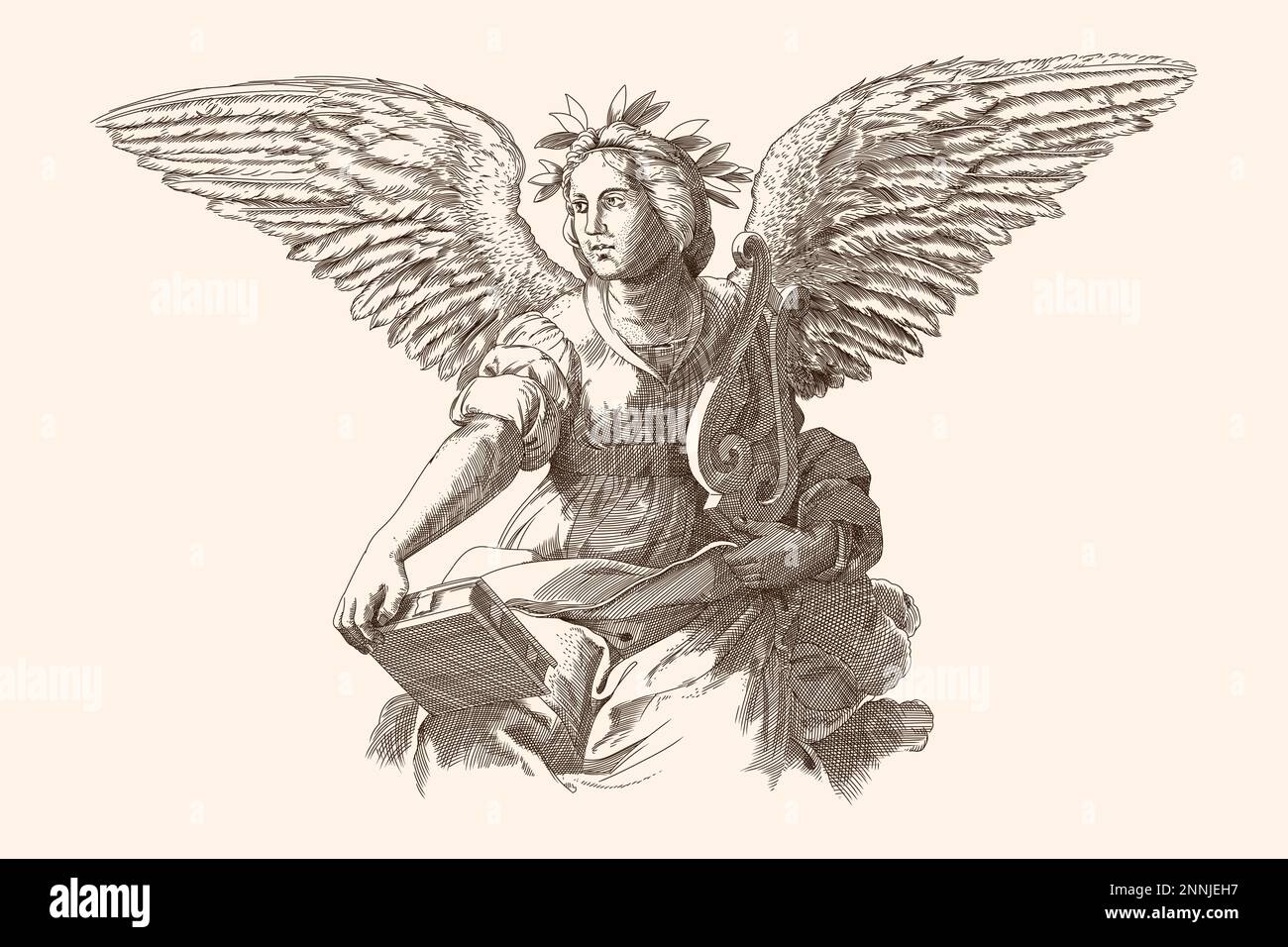 Angel of god protection Stock Vector Images - Alamy